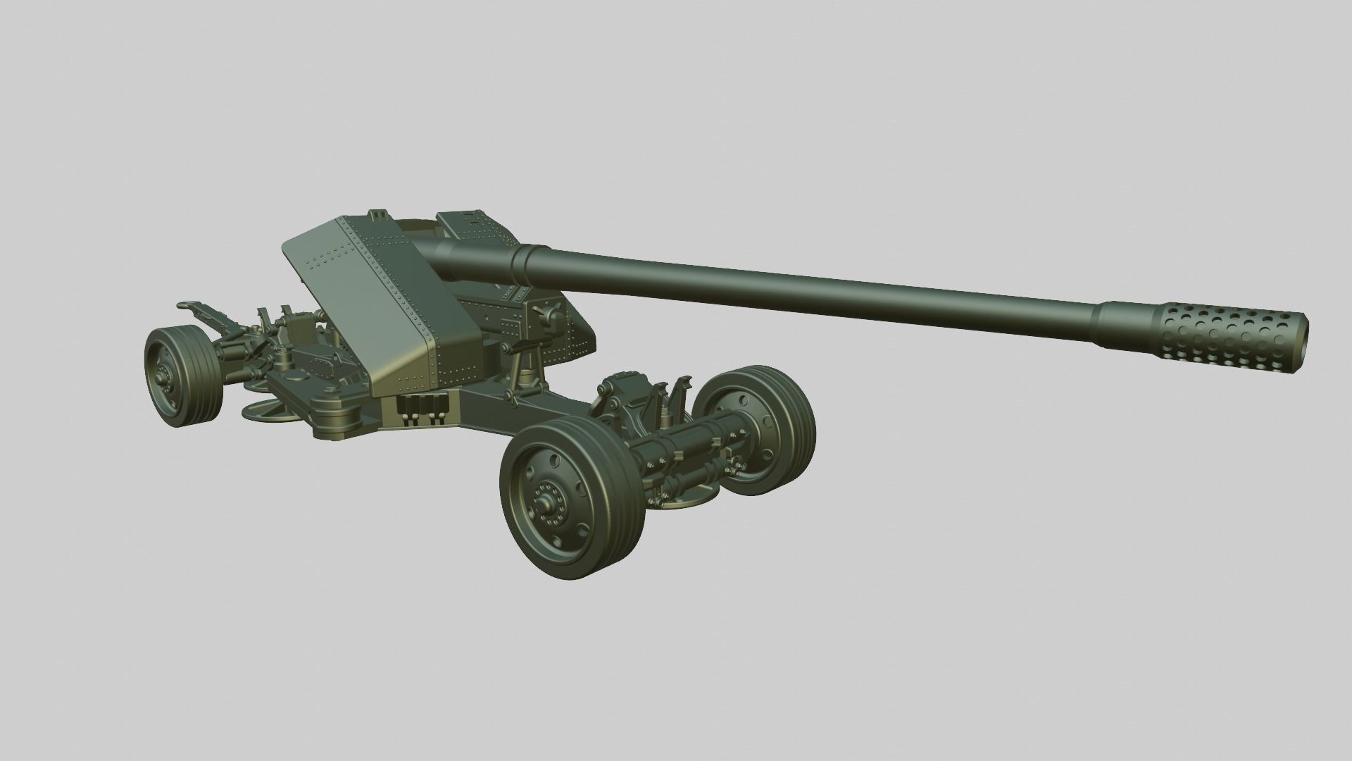128mm anti-tank gun - Pak 44 - Germany - WW2 3D model 3D printable ...