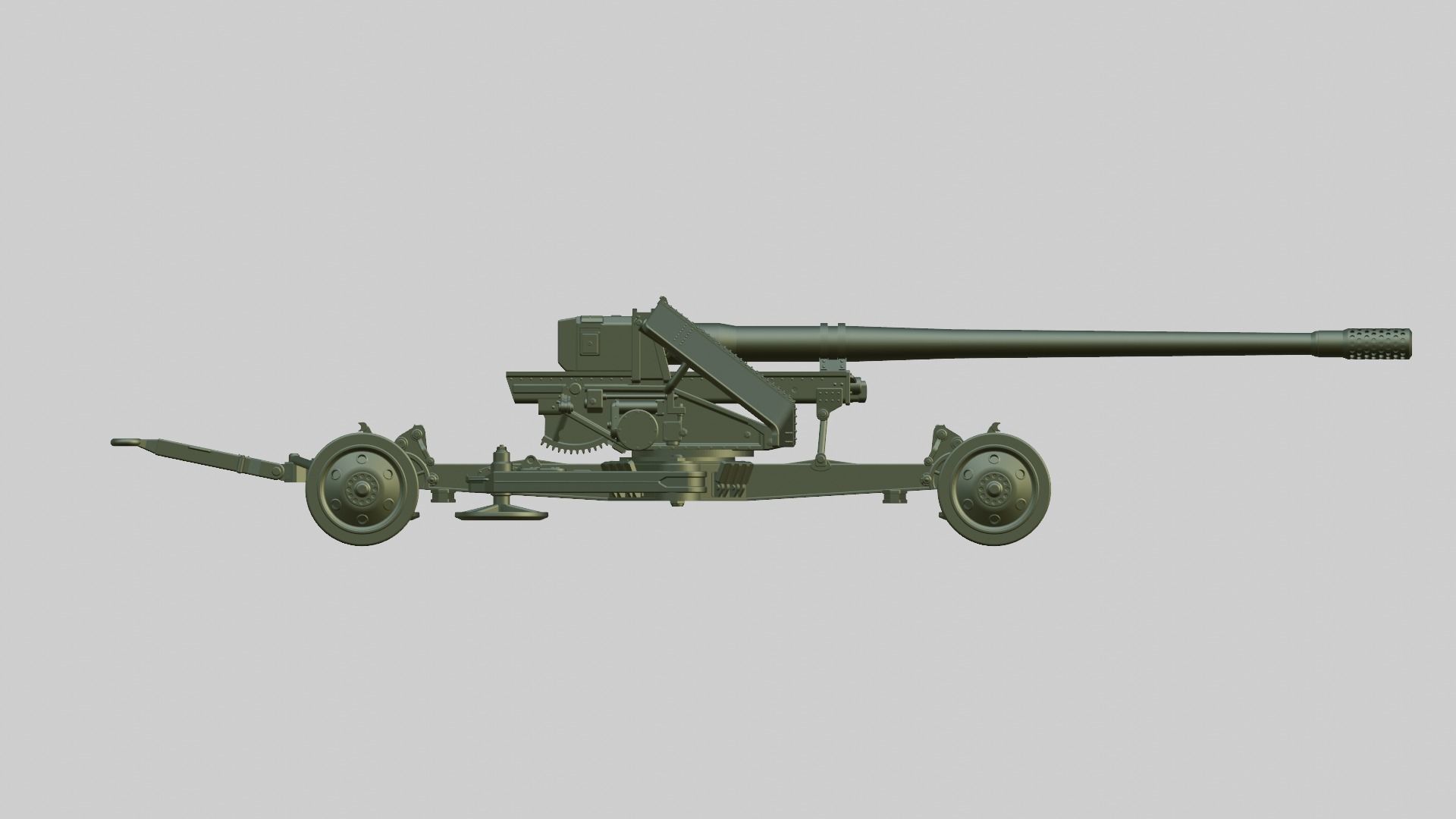 128mm anti-tank gun - Pak 44 - Germany - WW2 3D model 3D printable ...