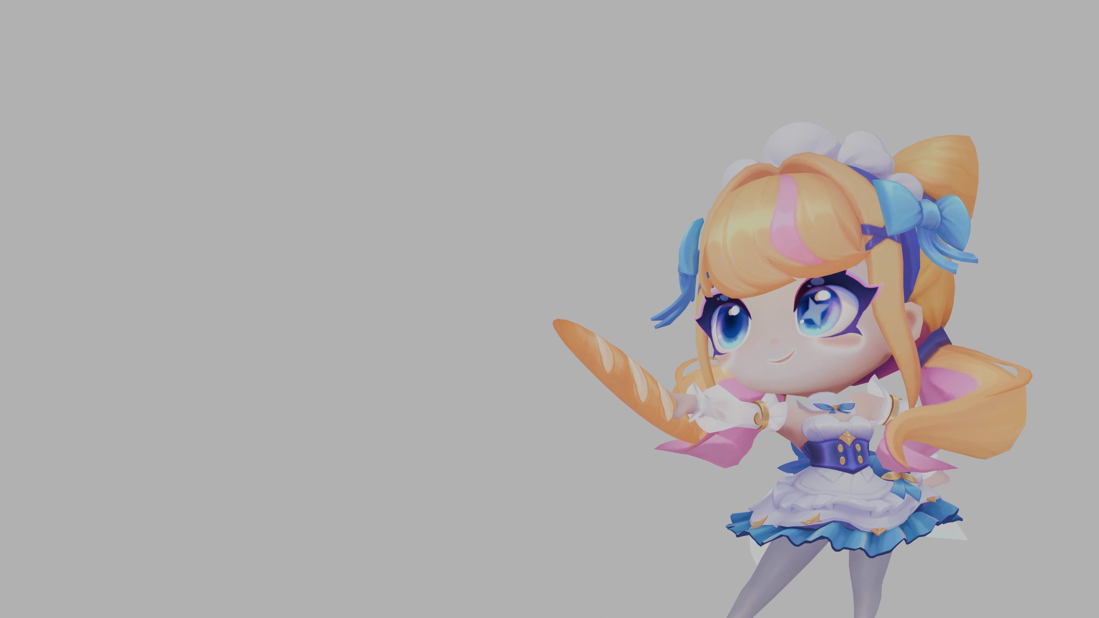 Gwen Prestige cafe cuties chibi 3D model animated | CGTrader