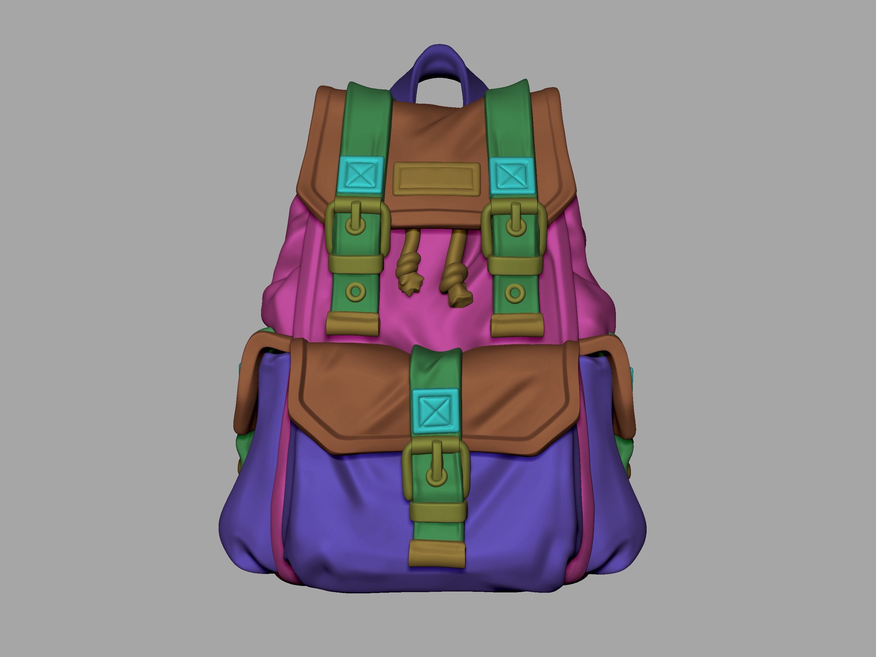 Stylized backpack 3D model 3D printable | CGTrader
