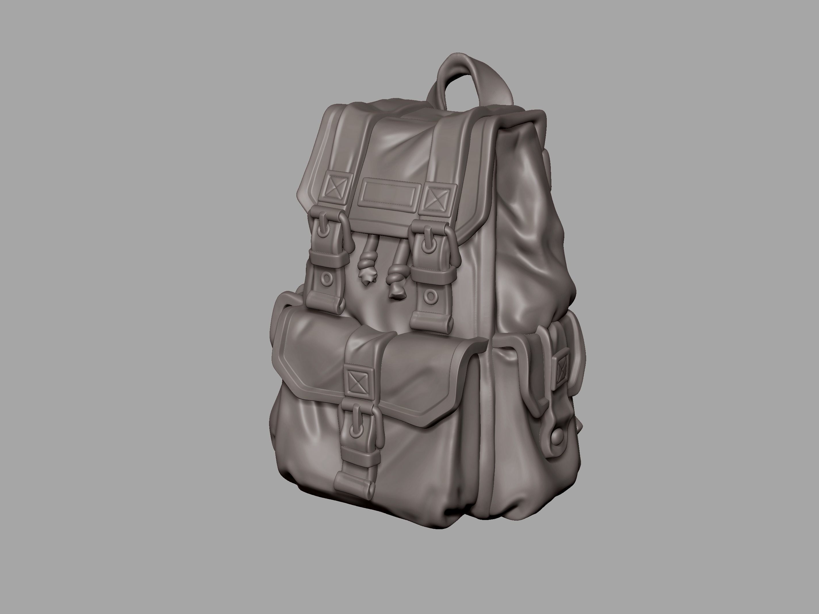 Stylized backpack 3D model 3D printable | CGTrader