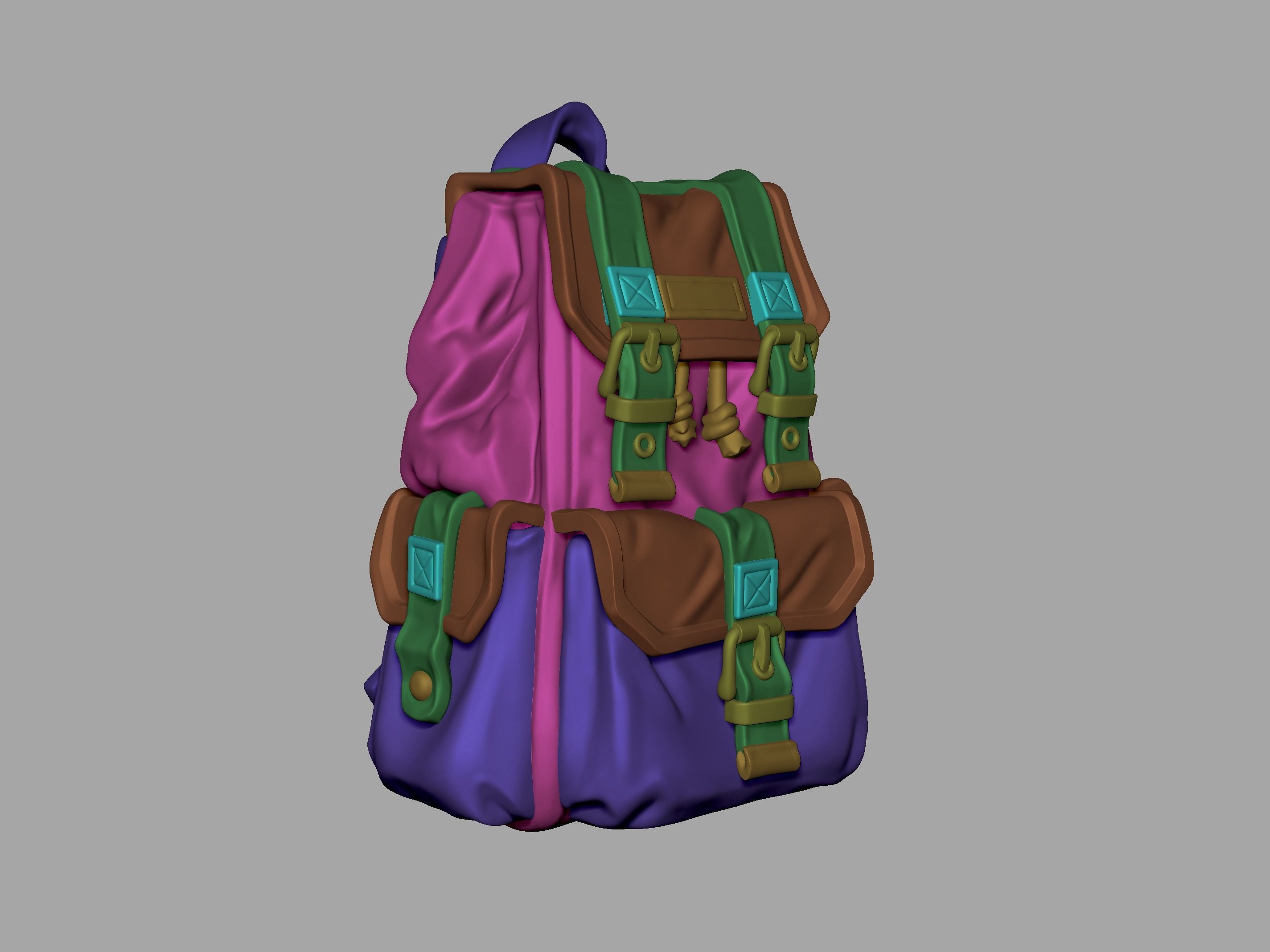 Stylized backpack 3D model 3D printable | CGTrader