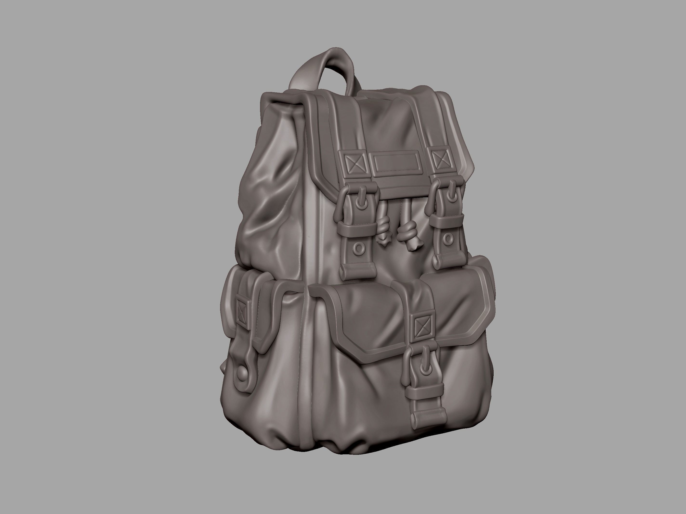 Stylized backpack 3D model 3D printable | CGTrader
