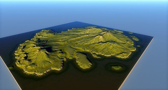 Island Terrain 3 3D model | CGTrader