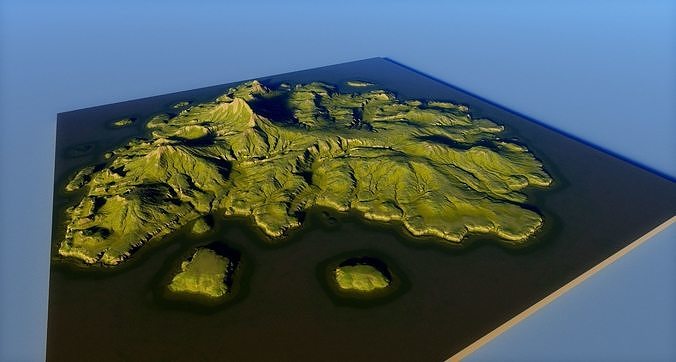 Island Terrain 5 3D model | CGTrader