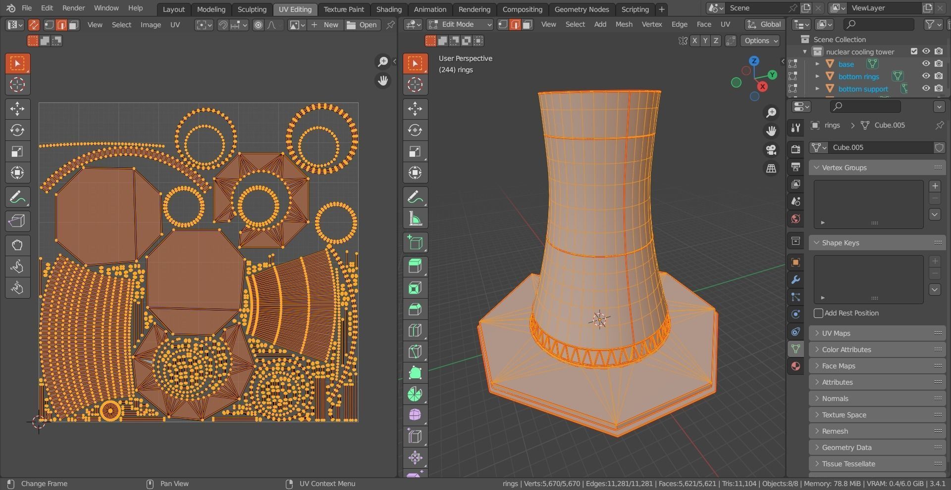 Nuclear Power Plant Cooling Tower Base Mesh free VR / AR / low-poly 3D ...