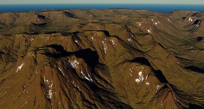 Terraced Terrain 3D model | CGTrader