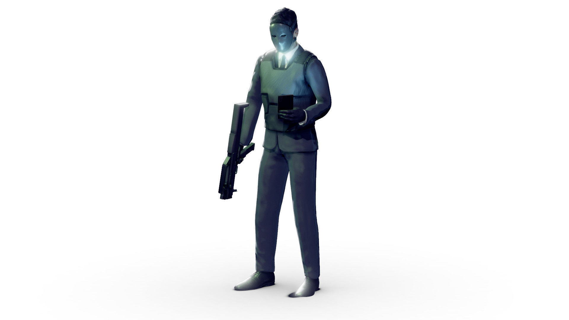 3D model Futuristic Security Guard VR / AR / low-poly | CGTrader