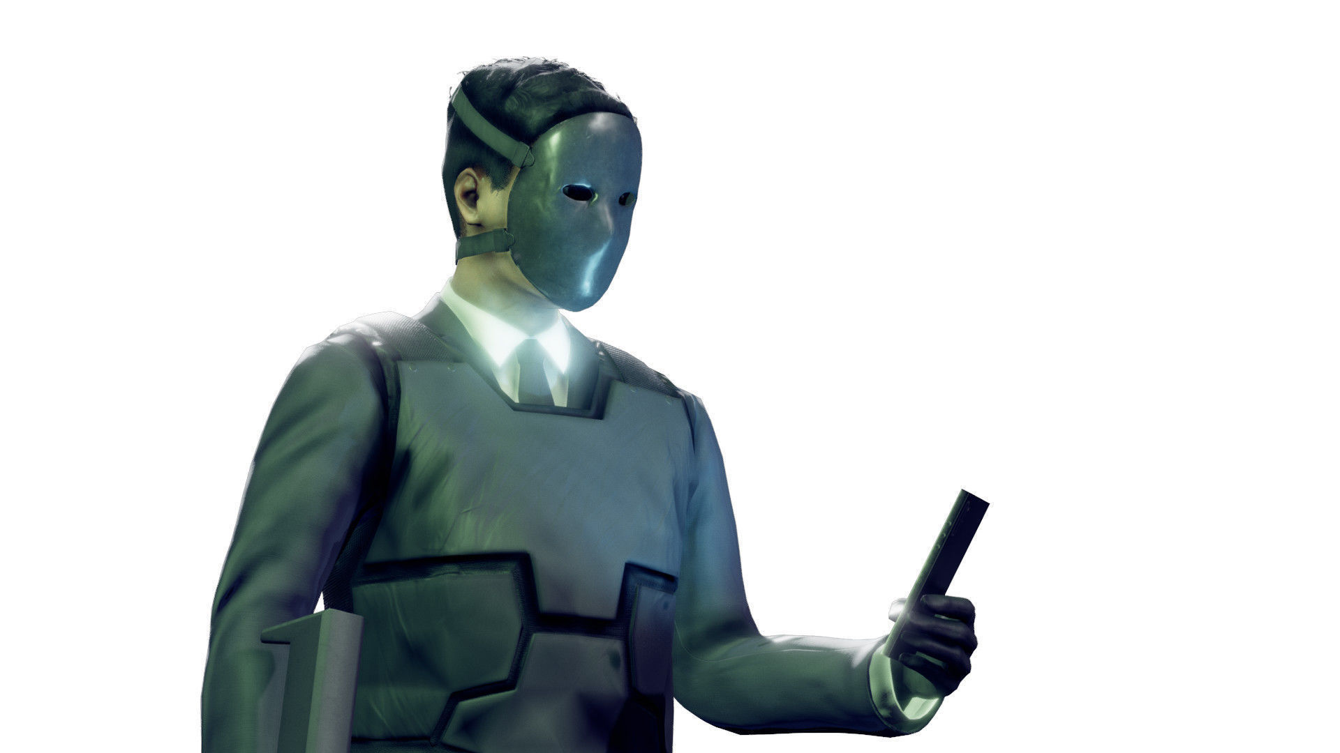 3D model Futuristic Security Guard VR / AR / low-poly | CGTrader