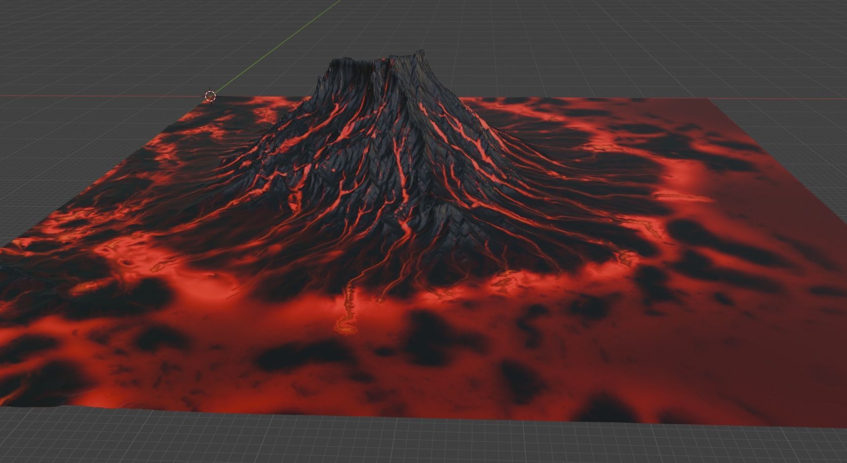 Volcano Terrain 3 3D model | CGTrader