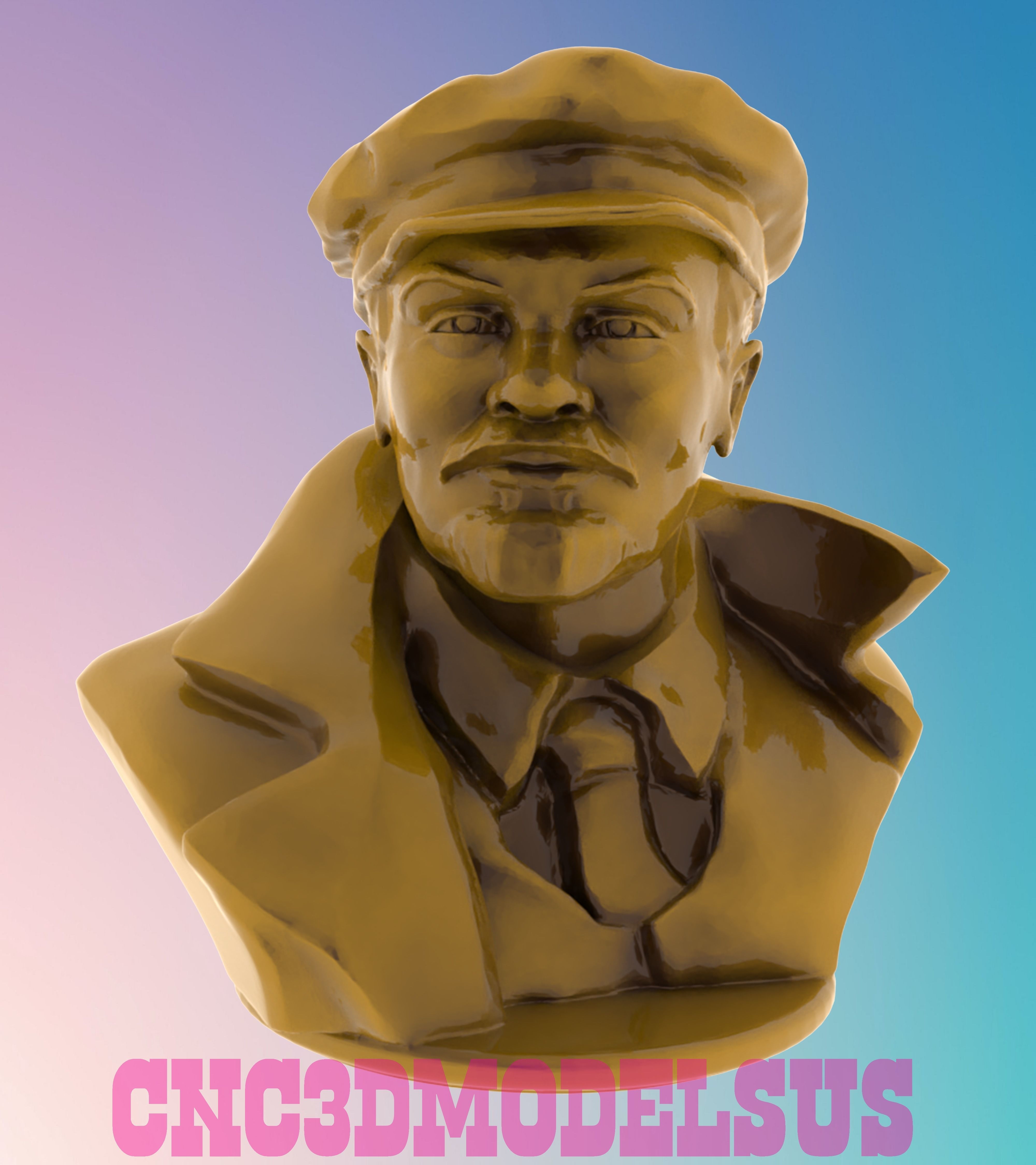 Statue of lenin 3D MODEL STL FILE FOR CNC ROUTER LASER 3D model 3D ...