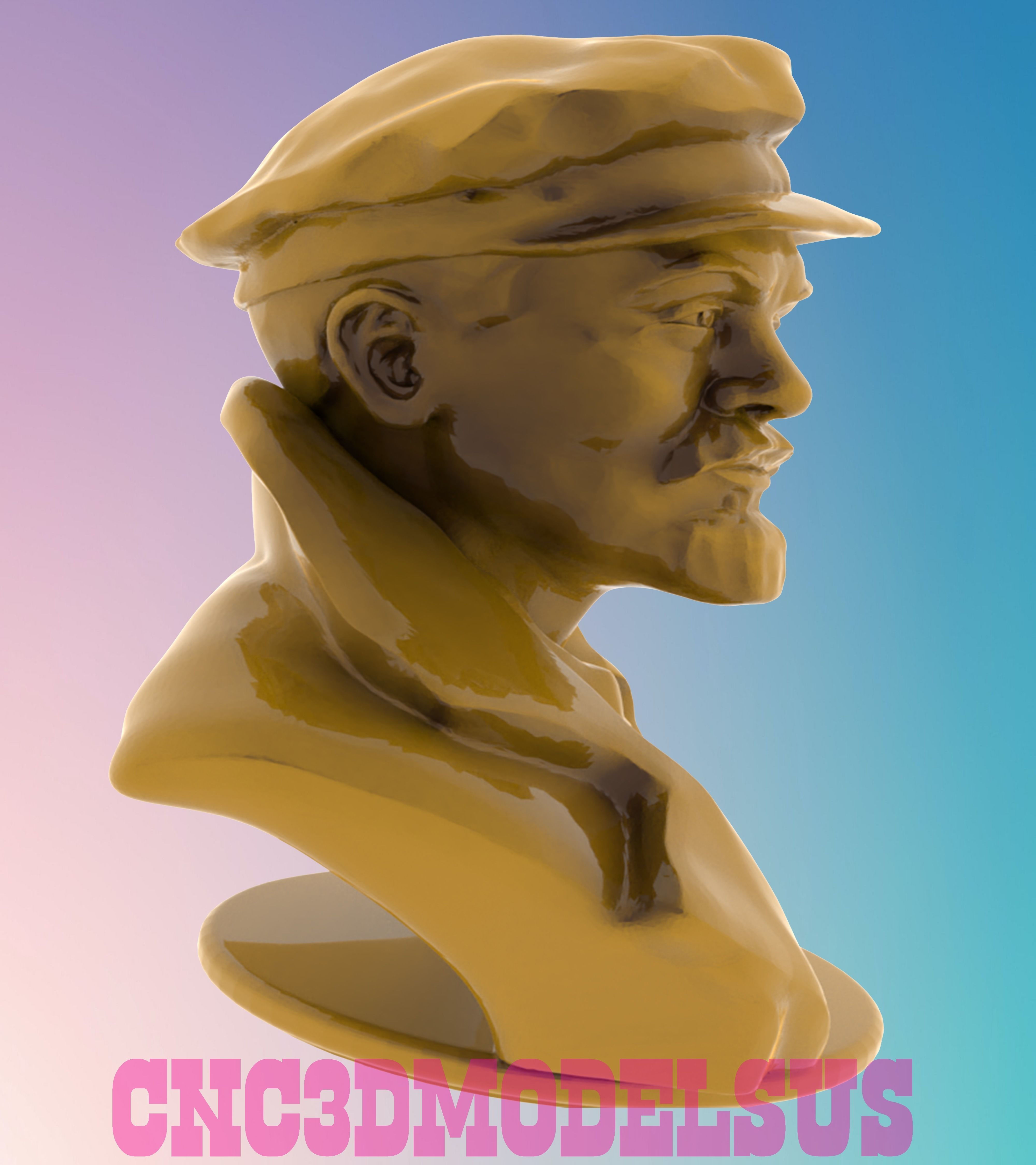 Statue of lenin 3D MODEL STL FILE FOR CNC ROUTER LASER 3D model 3D ...