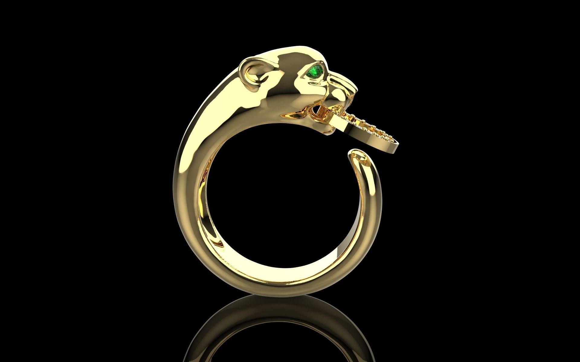 PANTHERE DE CARTIER Ring 3D model 3D printable | CGTrader
