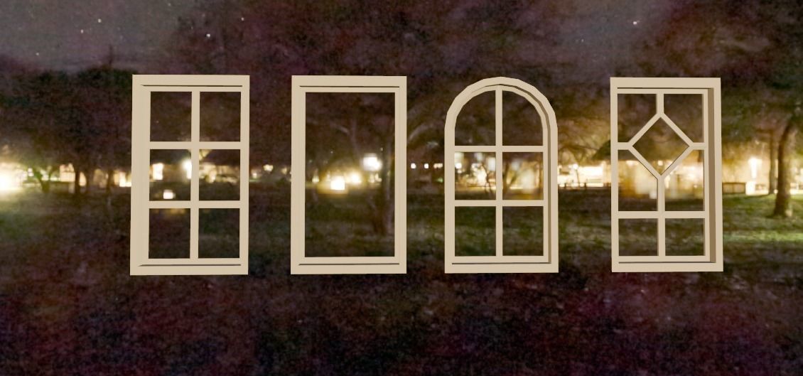 3D model 4 Types of windows Low-poly 3D model VR / AR / low-poly | CGTrader