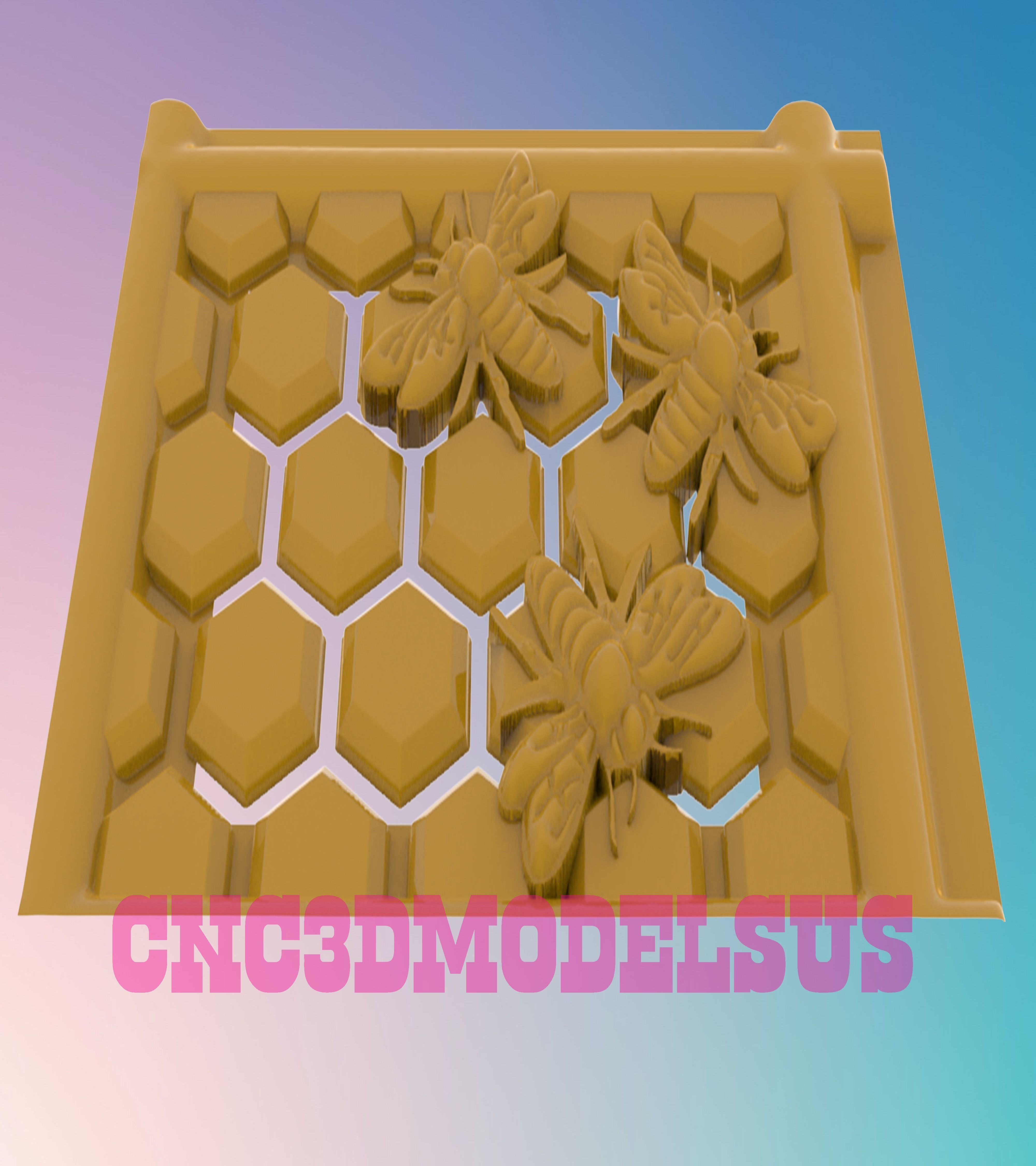 The Bee Hive Love 3D MODEL STL FILE FOR CNC ROUTER LASER 3D model 3D ...
