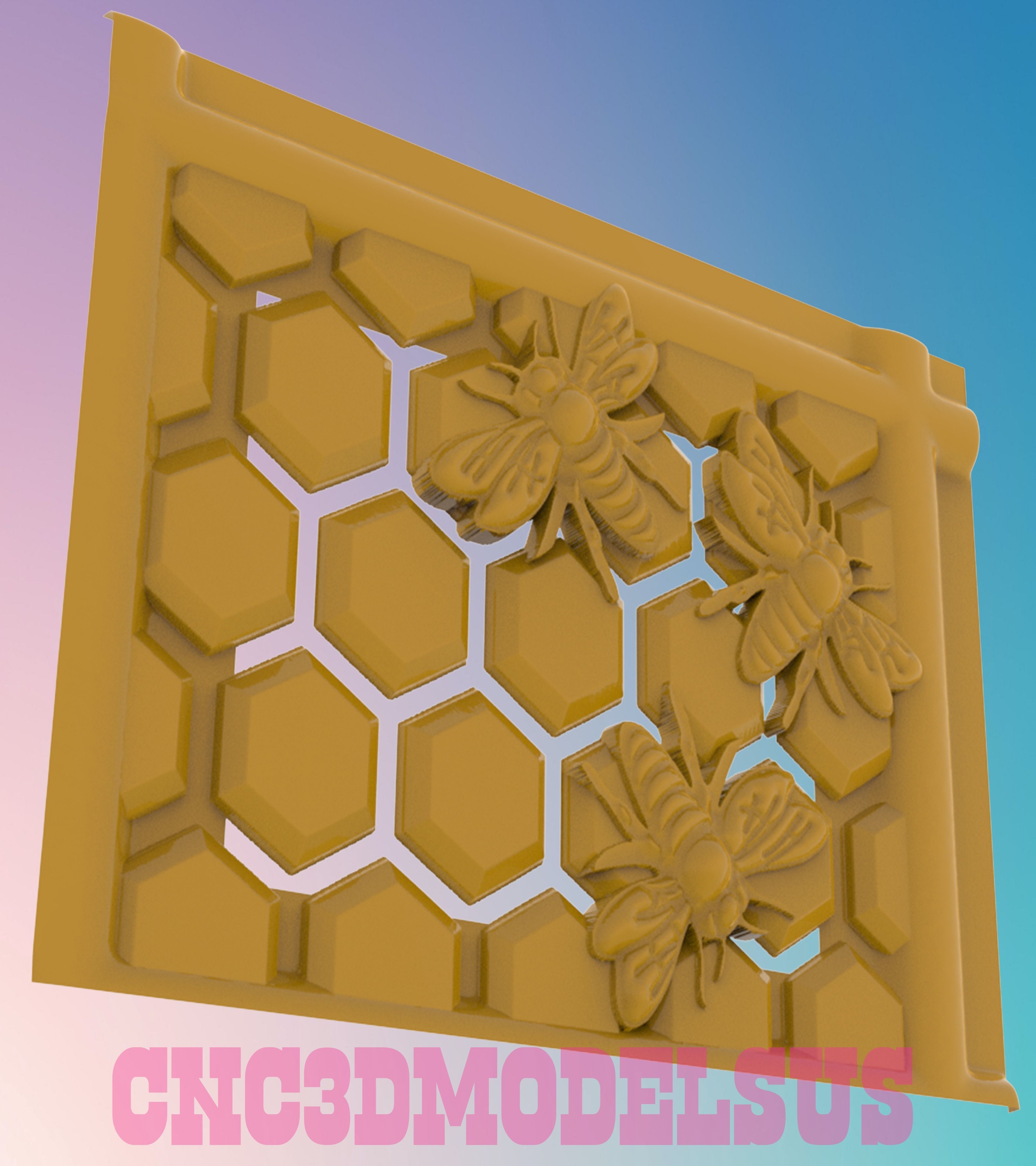 The Bee Hive Love 3D MODEL STL FILE FOR CNC ROUTER LASER 3D model 3D ...