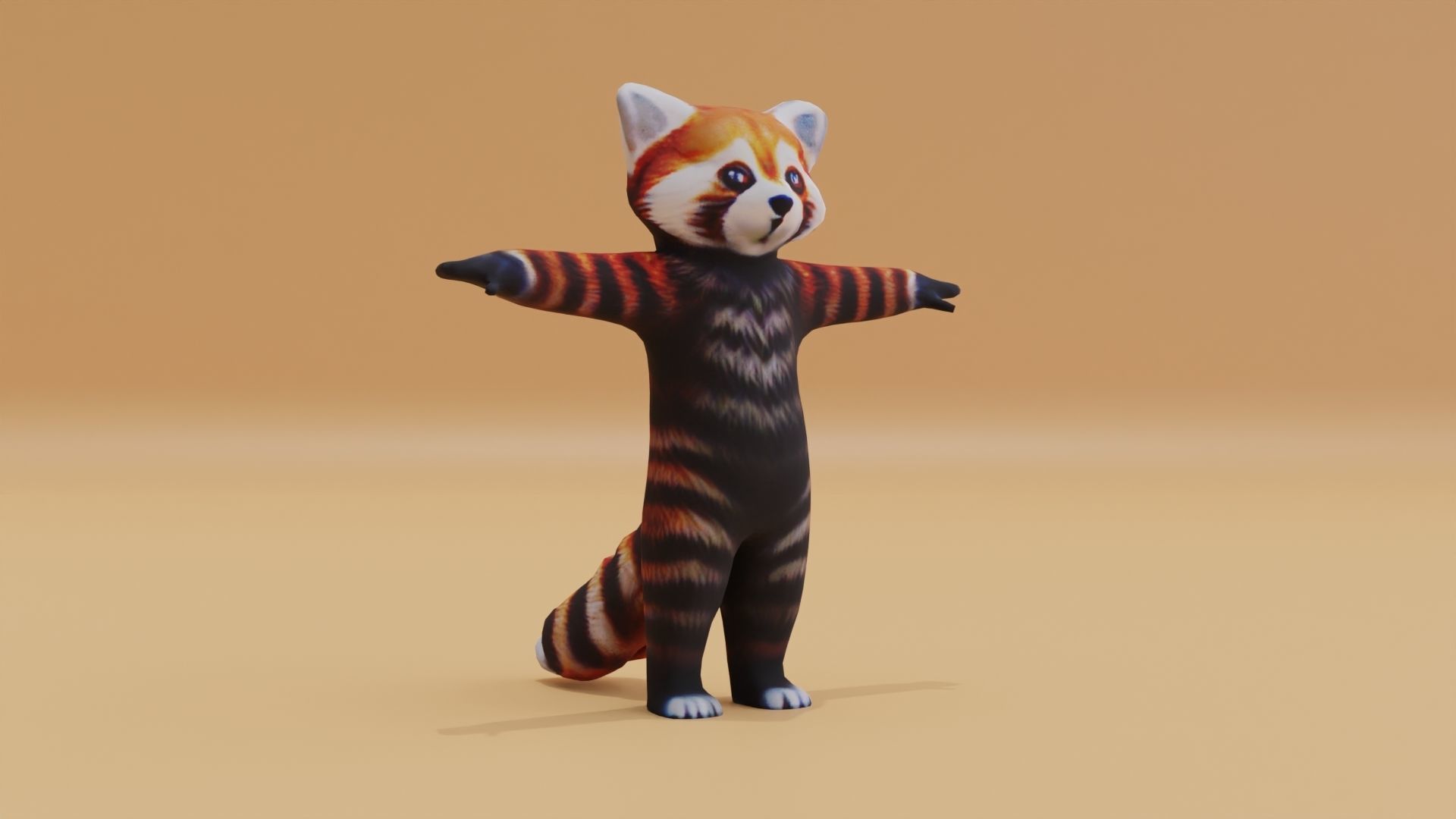 Red Panda Character T-Pose free VR / AR / low-poly 3D model | CGTrader