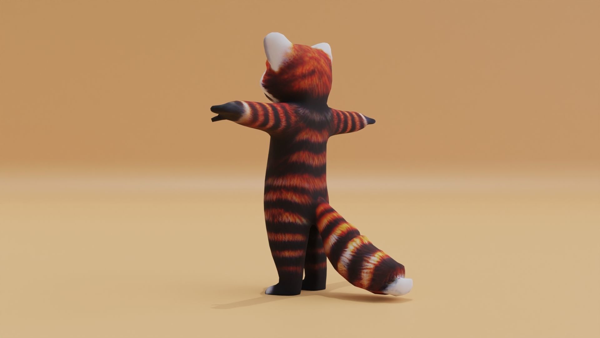 Red Panda Character T-Pose free VR / AR / low-poly 3D model | CGTrader