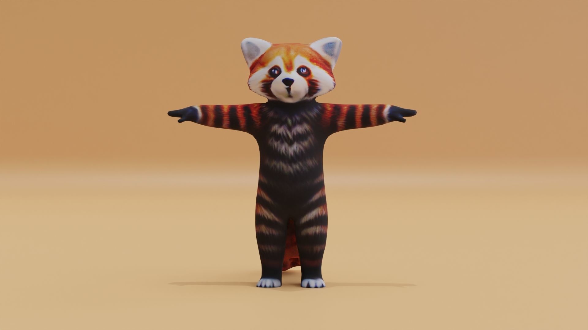 Red Panda Character T-Pose free VR / AR / low-poly 3D model | CGTrader