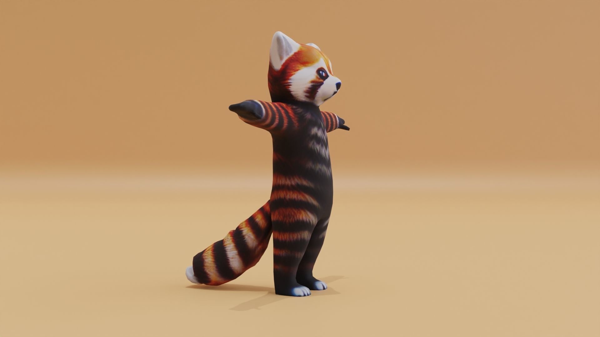 Red Panda Character T-Pose free VR / AR / low-poly 3D model | CGTrader