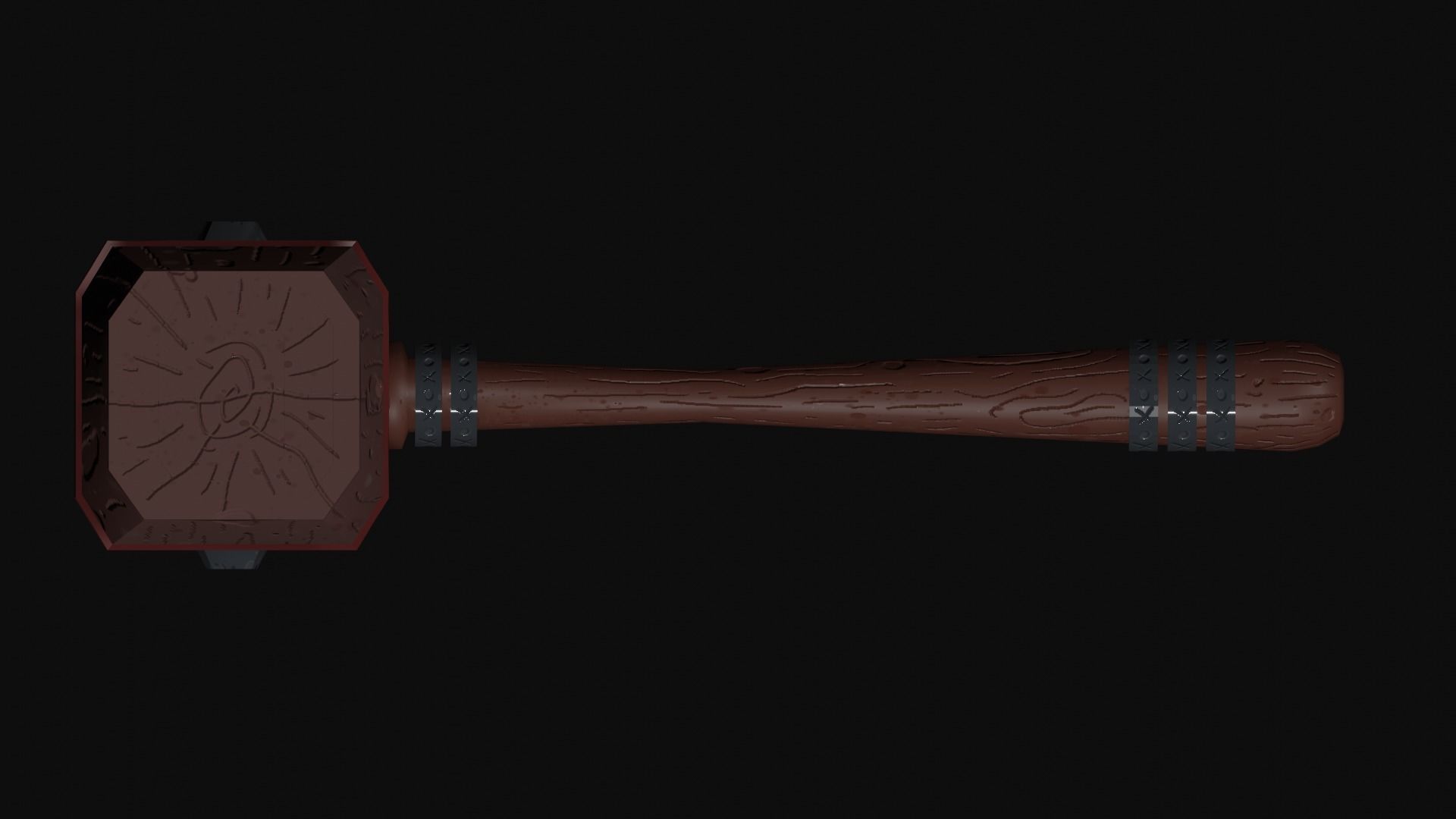 3D model 3D MEDIEVAL WOODEN MALLET VR / AR / low-poly | CGTrader