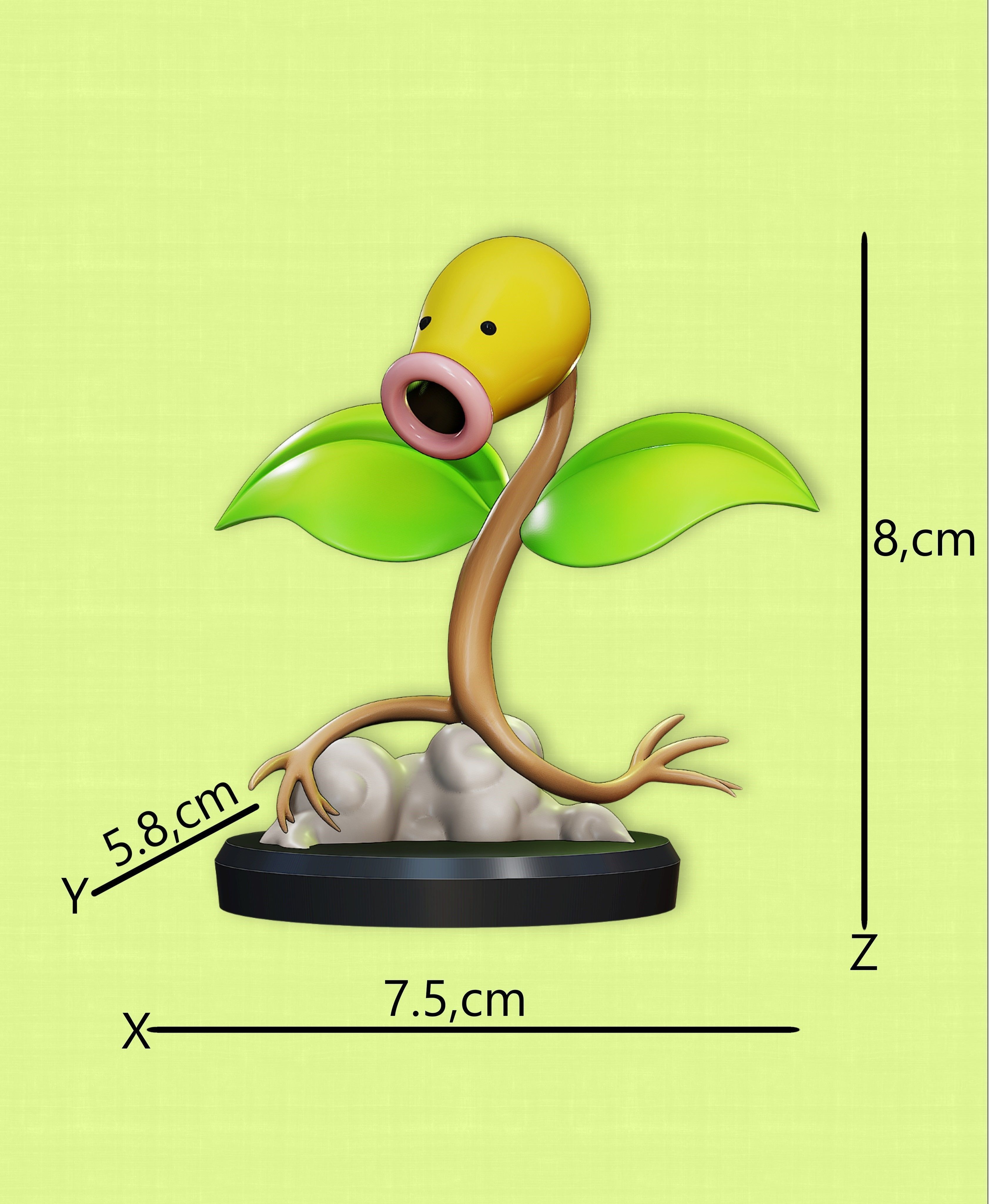 Bellsprout - Pokemon free 3D model 3D printable | CGTrader
