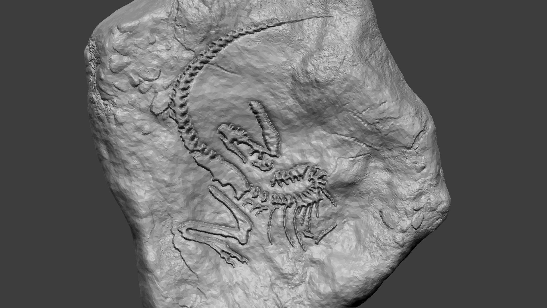 Tyrannosaur Complete Mineral Fossile - Realistic Printable Resin 3D ...