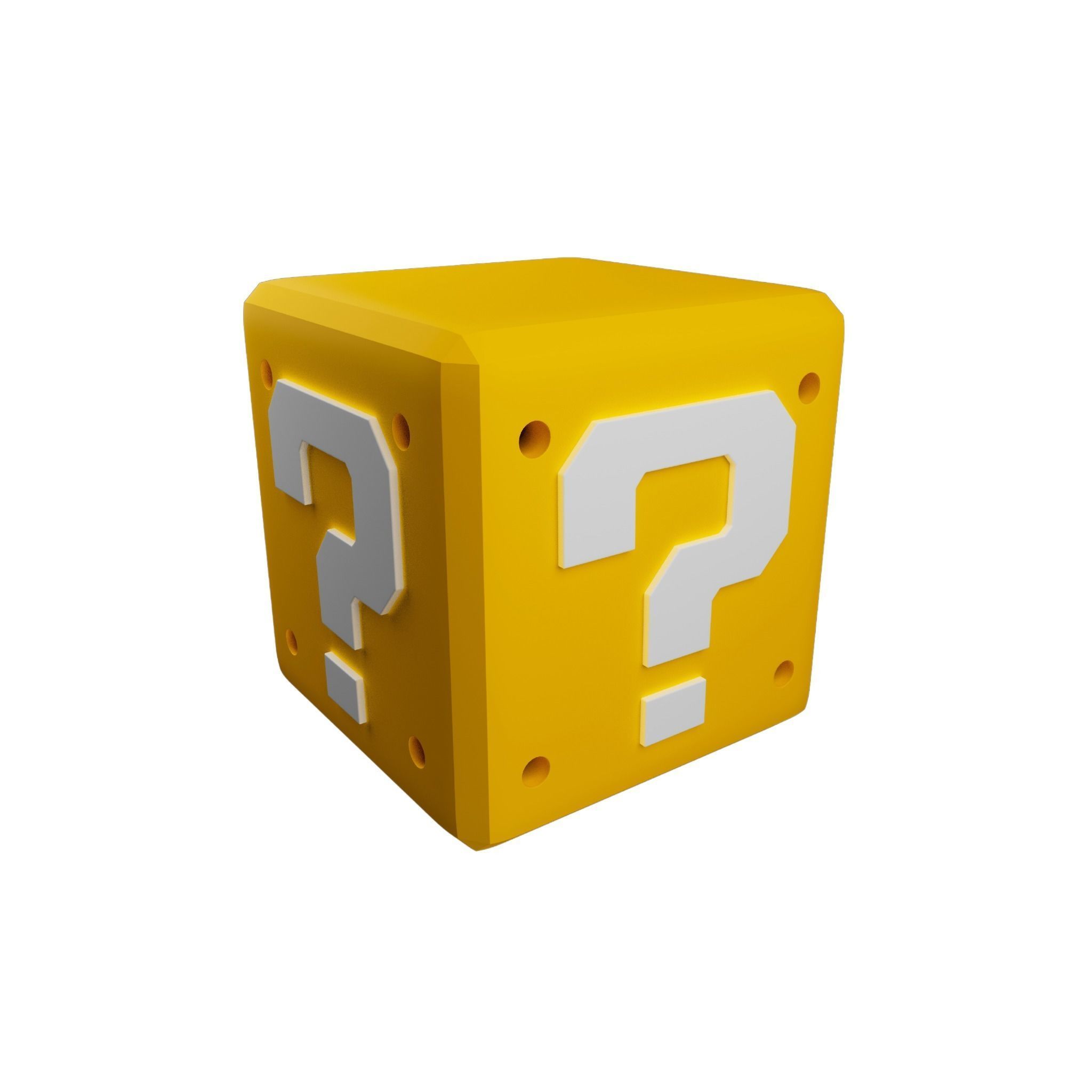 Cube mario question free 3D model | CGTrader