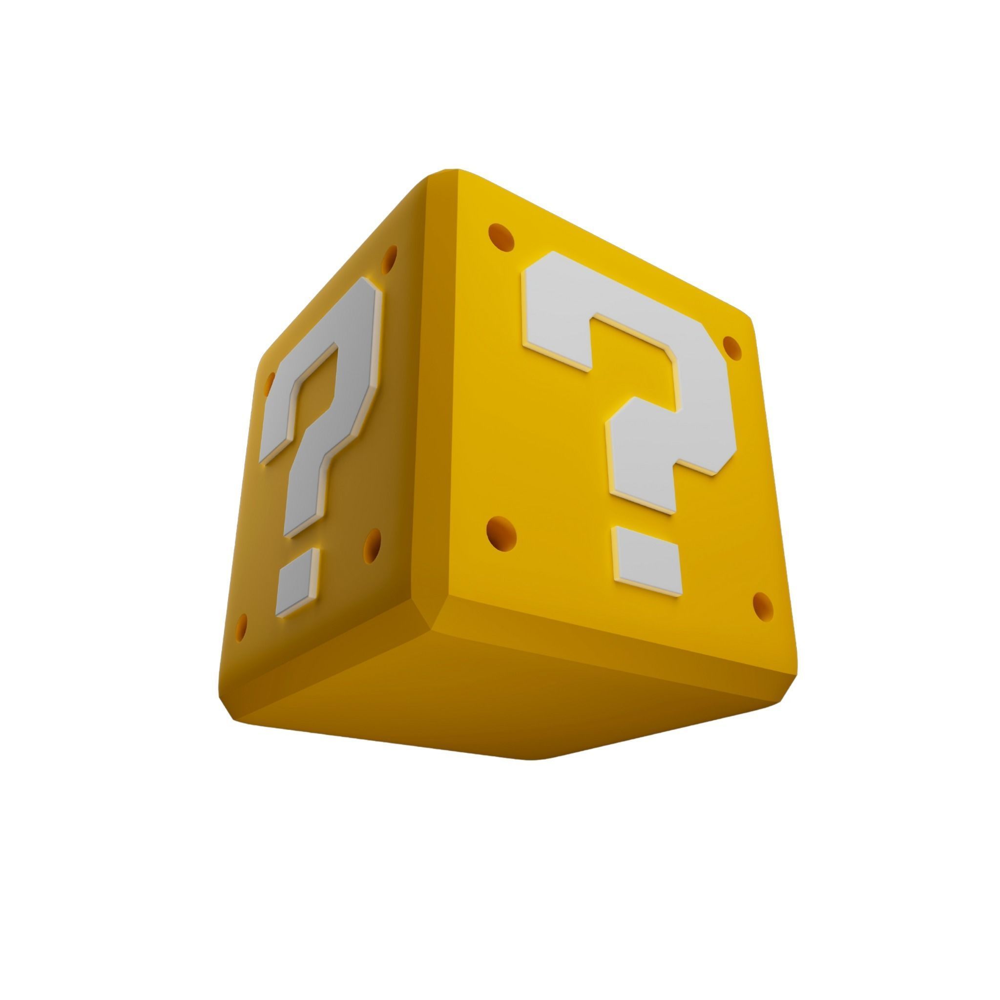 Cube mario question free 3D model | CGTrader
