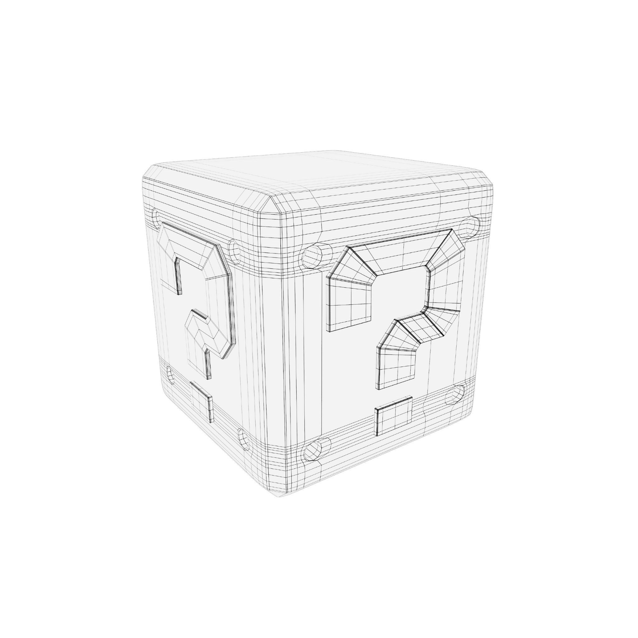 Cube mario question free 3D model | CGTrader