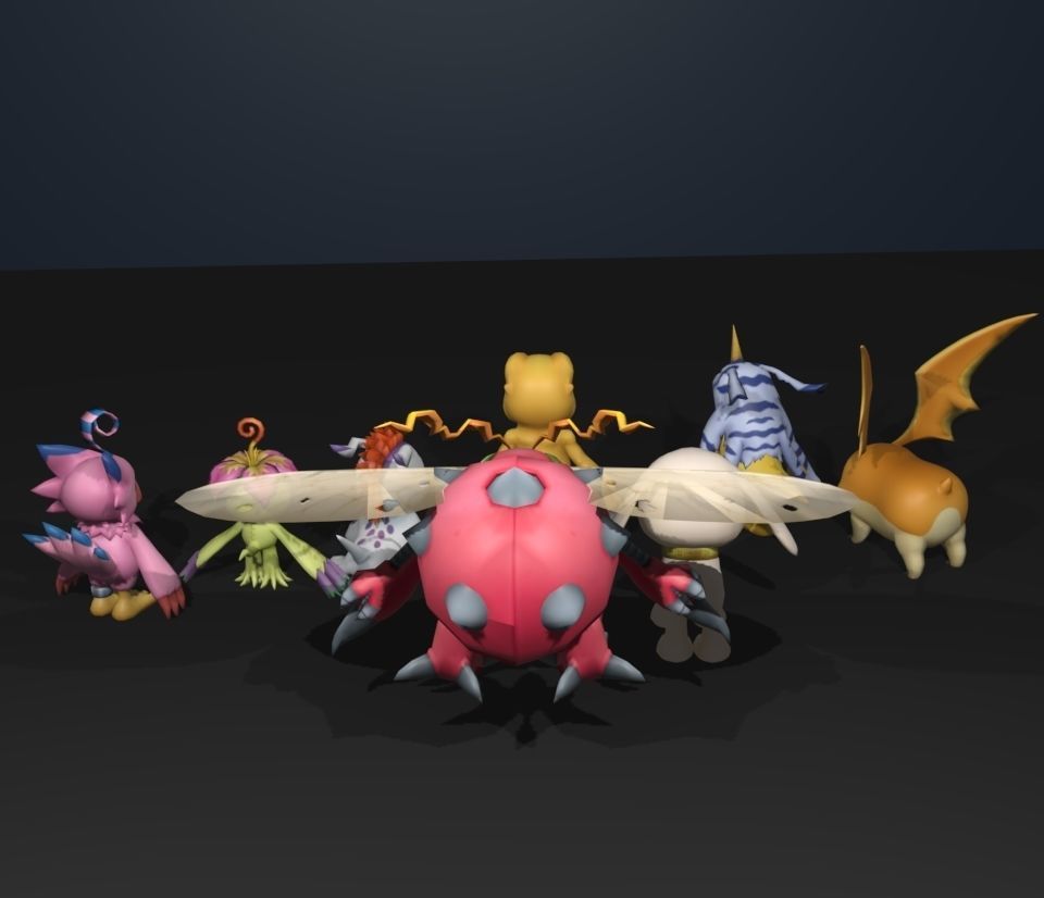 digimon adventure 3D model animated rigged | CGTrader