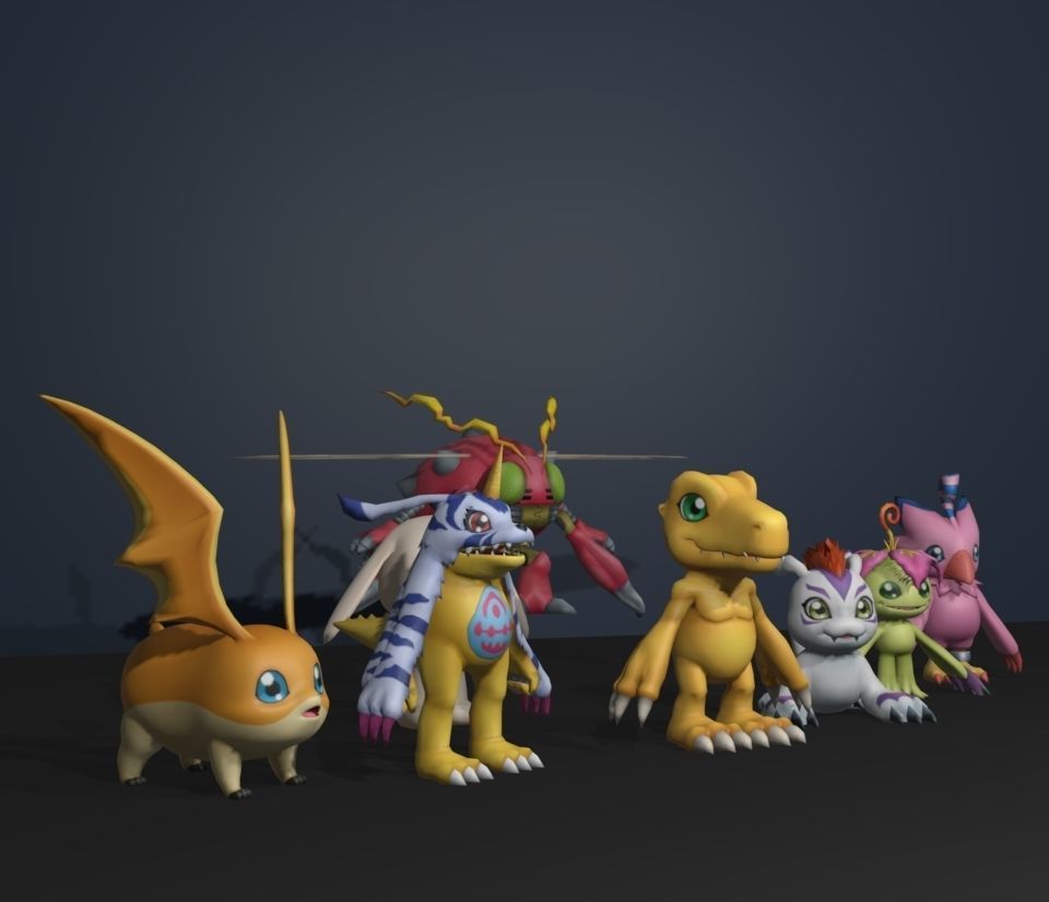 digimon adventure 3D model animated rigged | CGTrader