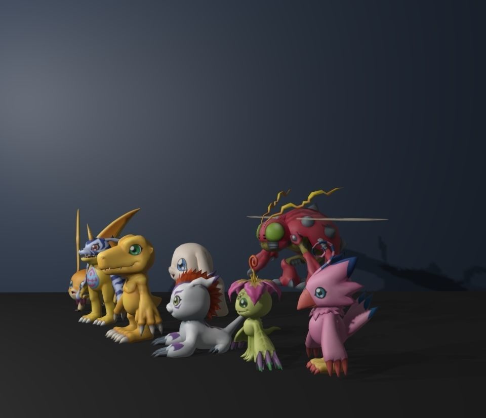 digimon adventure 3D model animated rigged | CGTrader