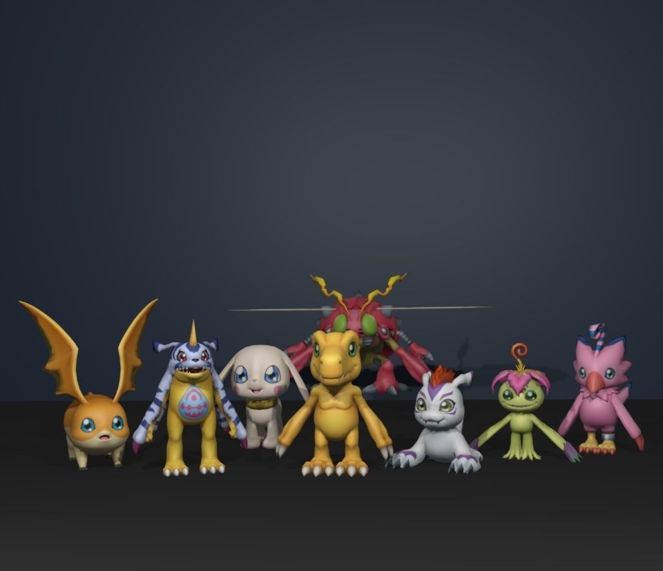 digimon adventure 3D model animated rigged | CGTrader