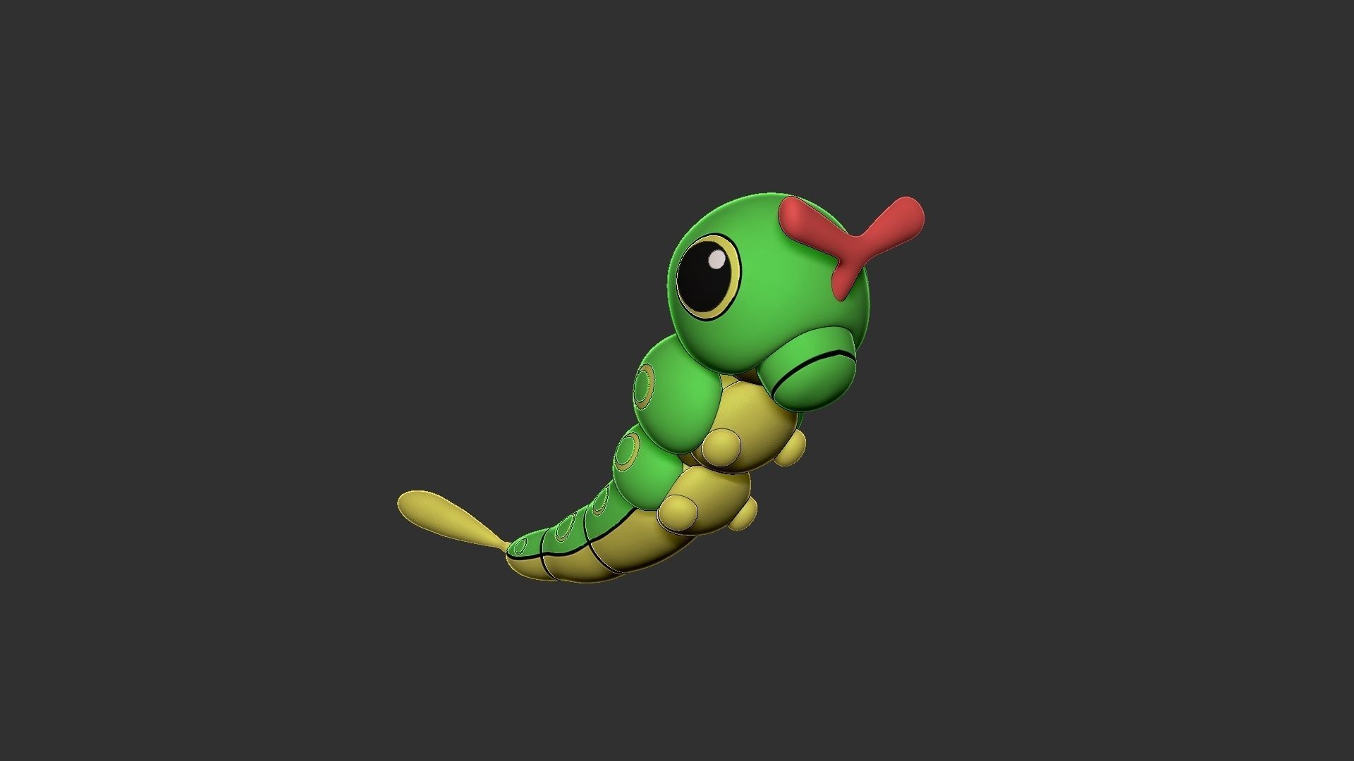 POkemon caterpie evolution pack 3D model 3D printable | CGTrader