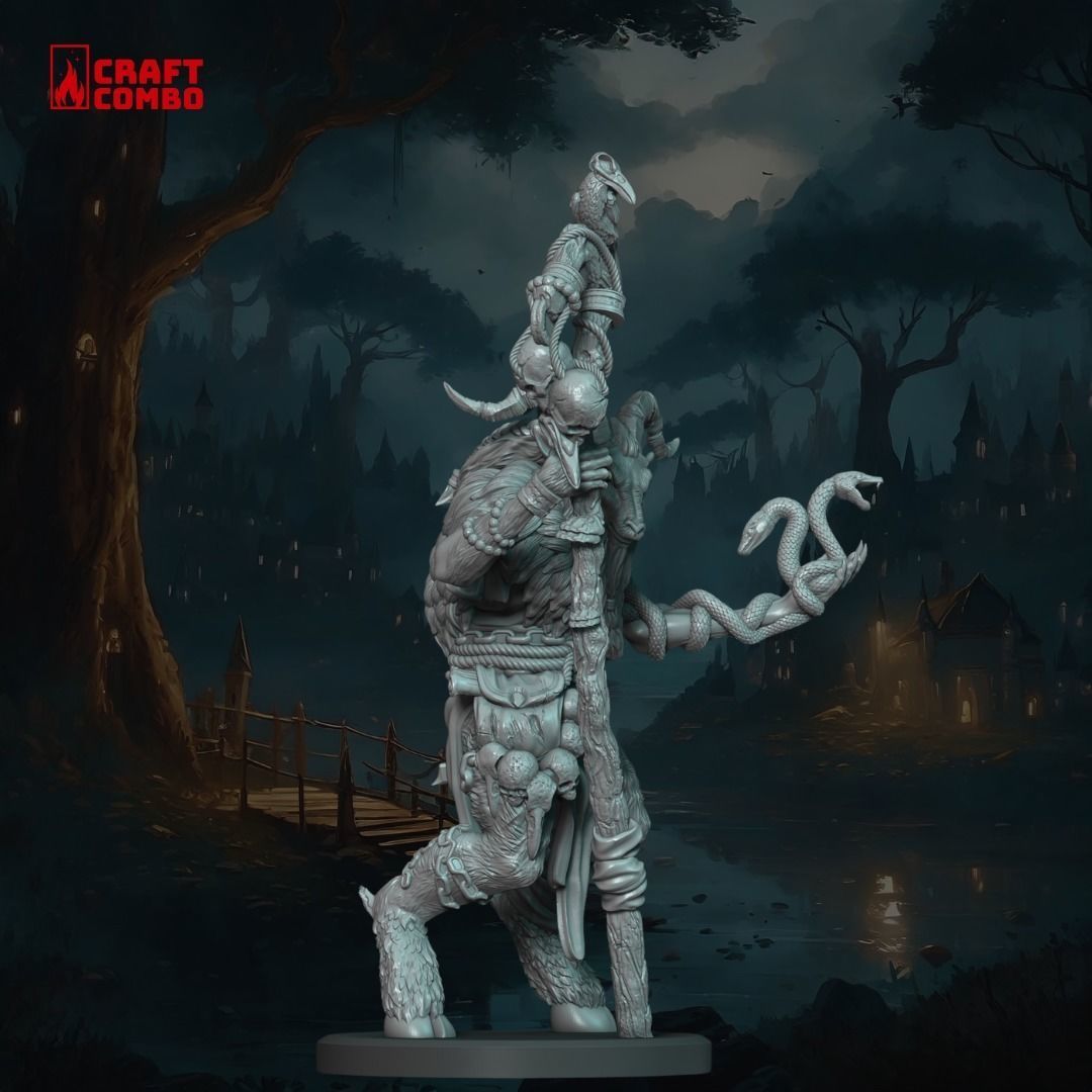 DnD Mini - Satyr Druid 3D model 3D printable | CGTrader