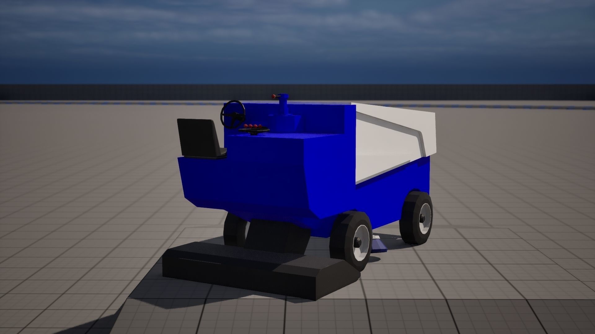 3D model Zamboni Low Poly Rigged VR / AR / low-poly | CGTrader