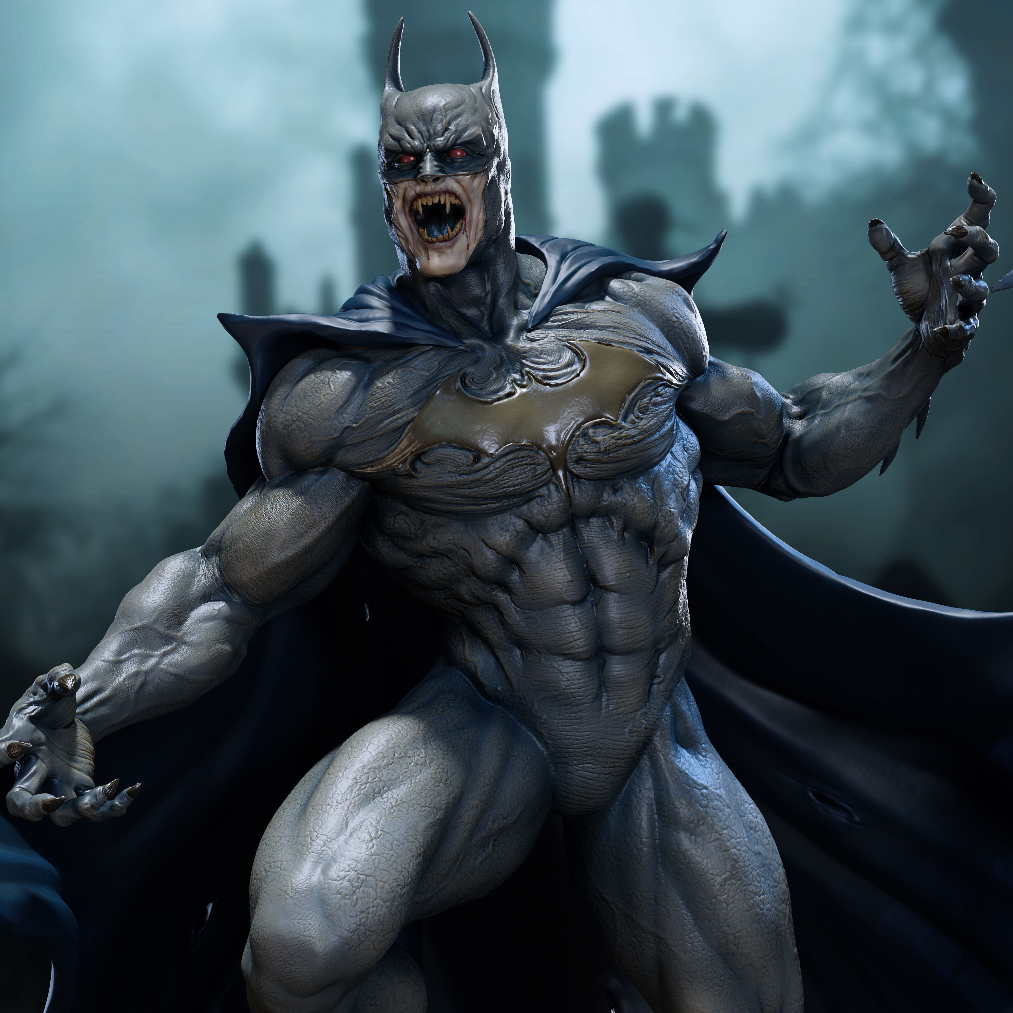 Vampire Batman STL 3D model 3D printable | CGTrader