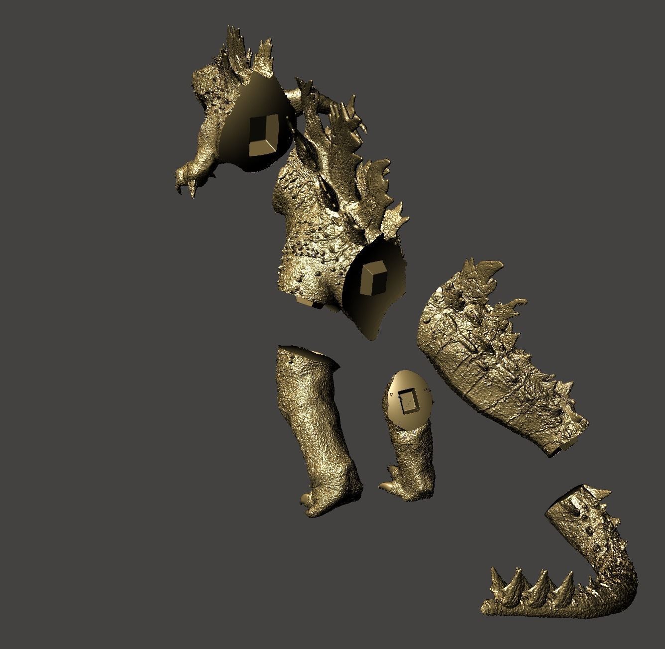 GODZILLA EVOLVED RUNNING x KONG 2024 SHIMO ULTRA DETAILED STL 3D model ...