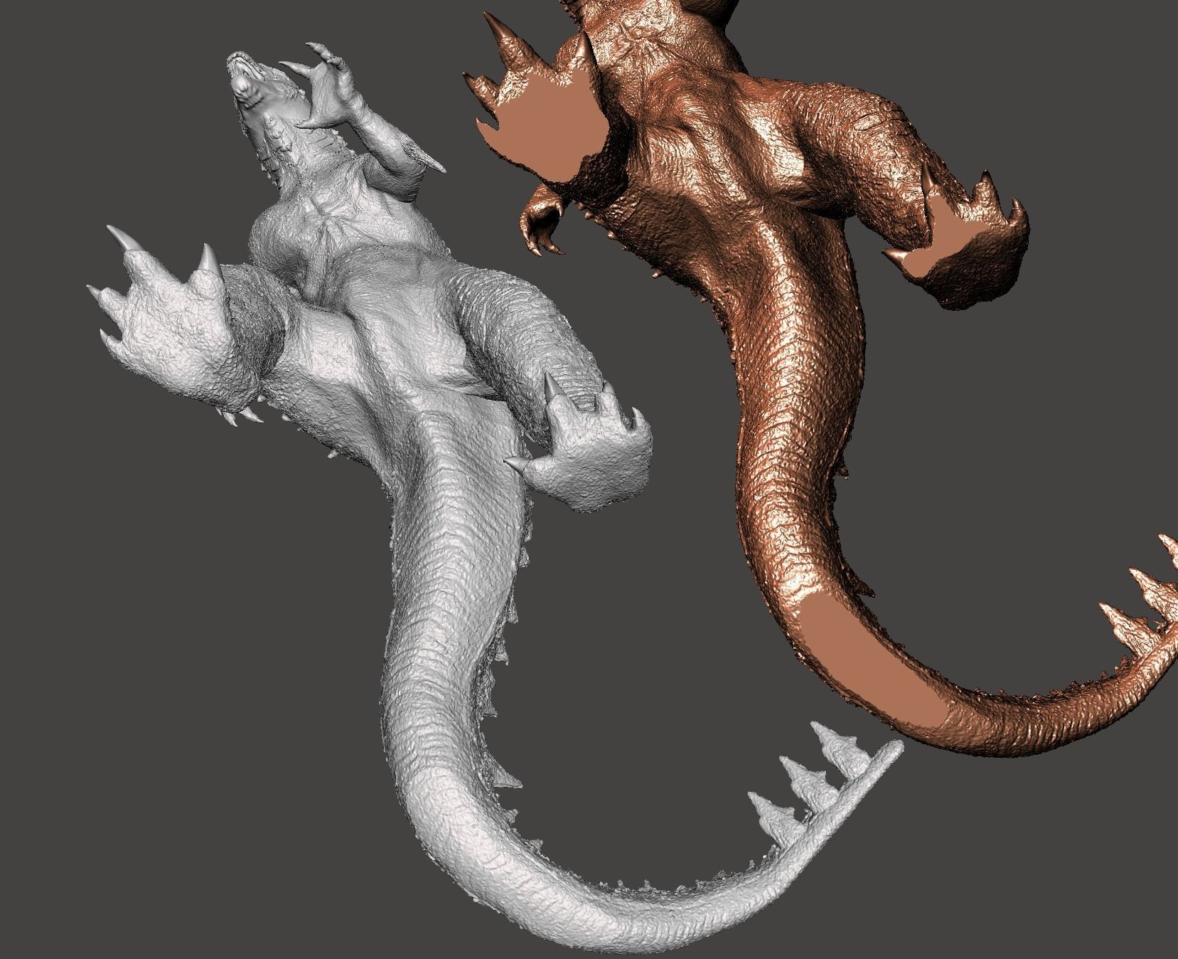 GODZILLA EVOLVED RUNNING x KONG 2024 SHIMO ULTRA DETAILED STL 3D model ...