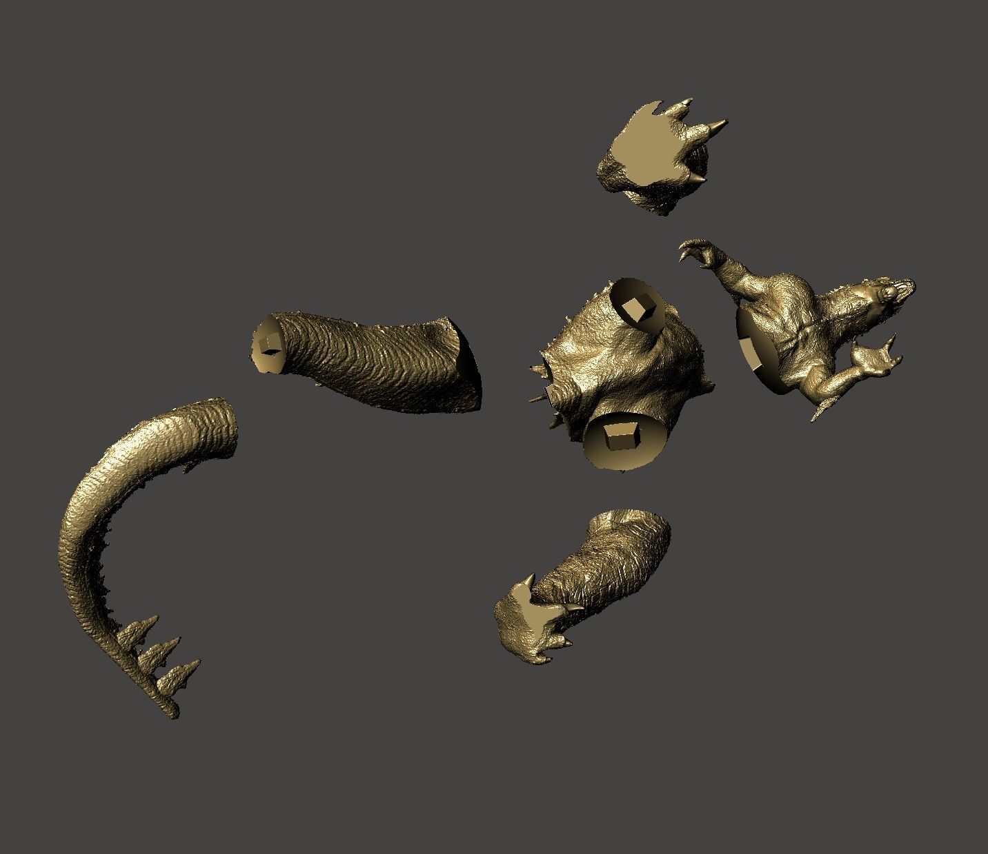 GODZILLA EVOLVED RUNNING x KONG 2024 SHIMO ULTRA DETAILED STL 3D model ...