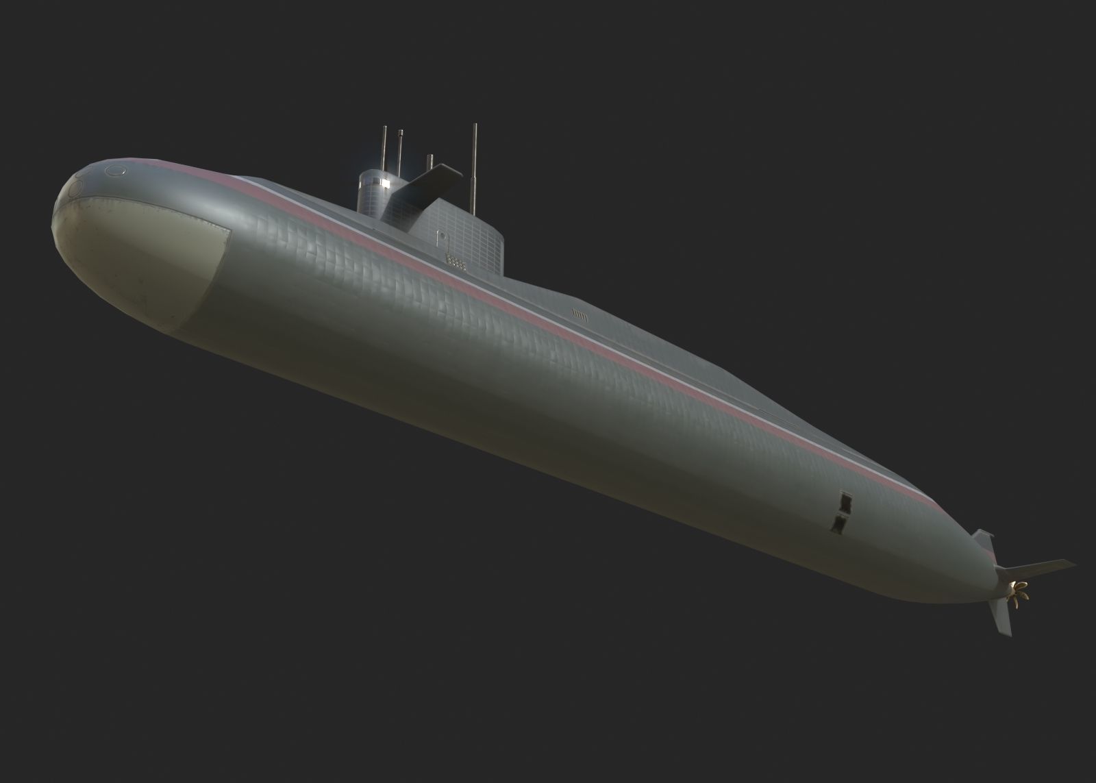3D model INS Arihant Class Ballistic Missile Submarine VR / AR / low ...