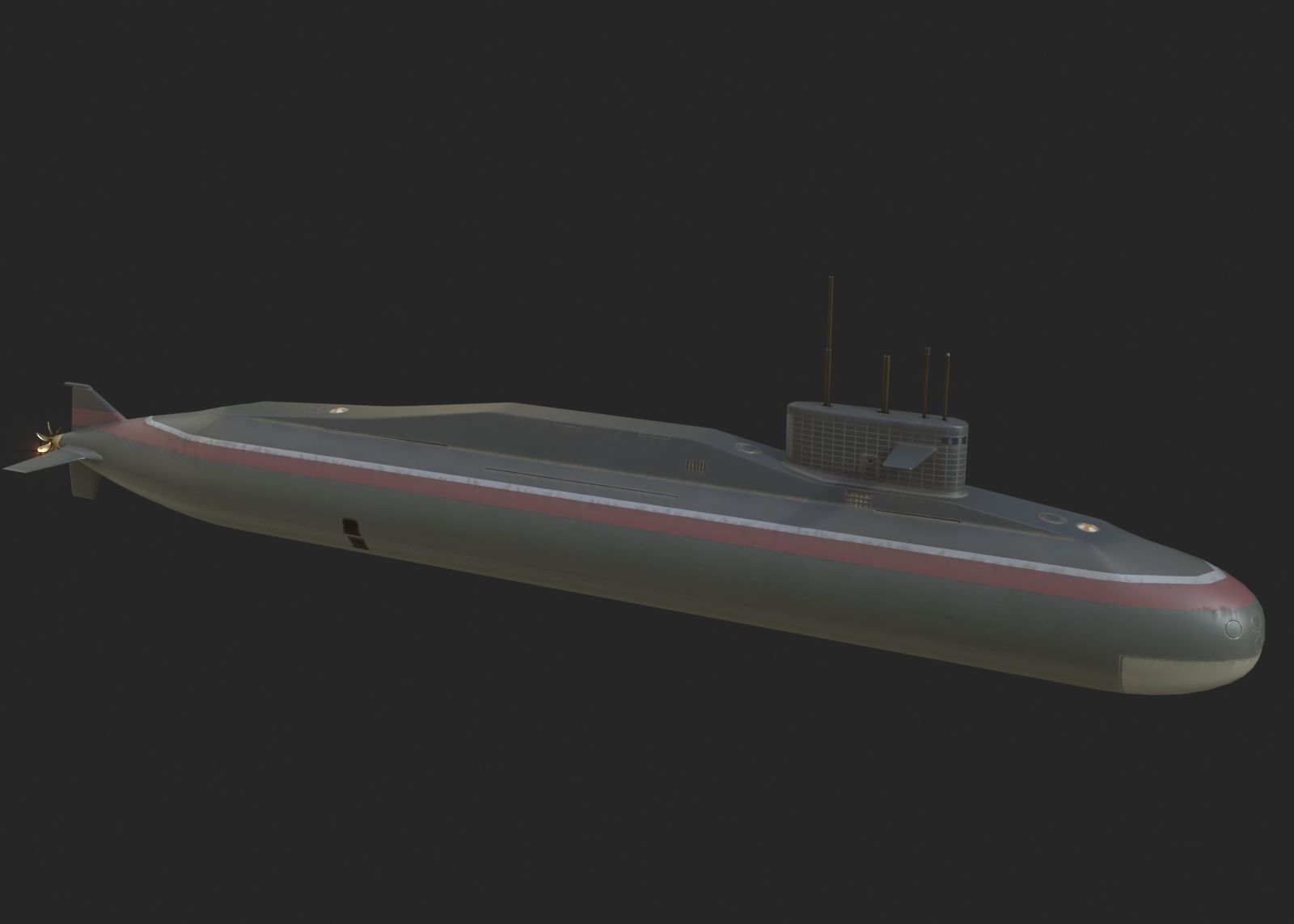 3D model INS Arihant Class Ballistic Missile Submarine VR / AR / low ...
