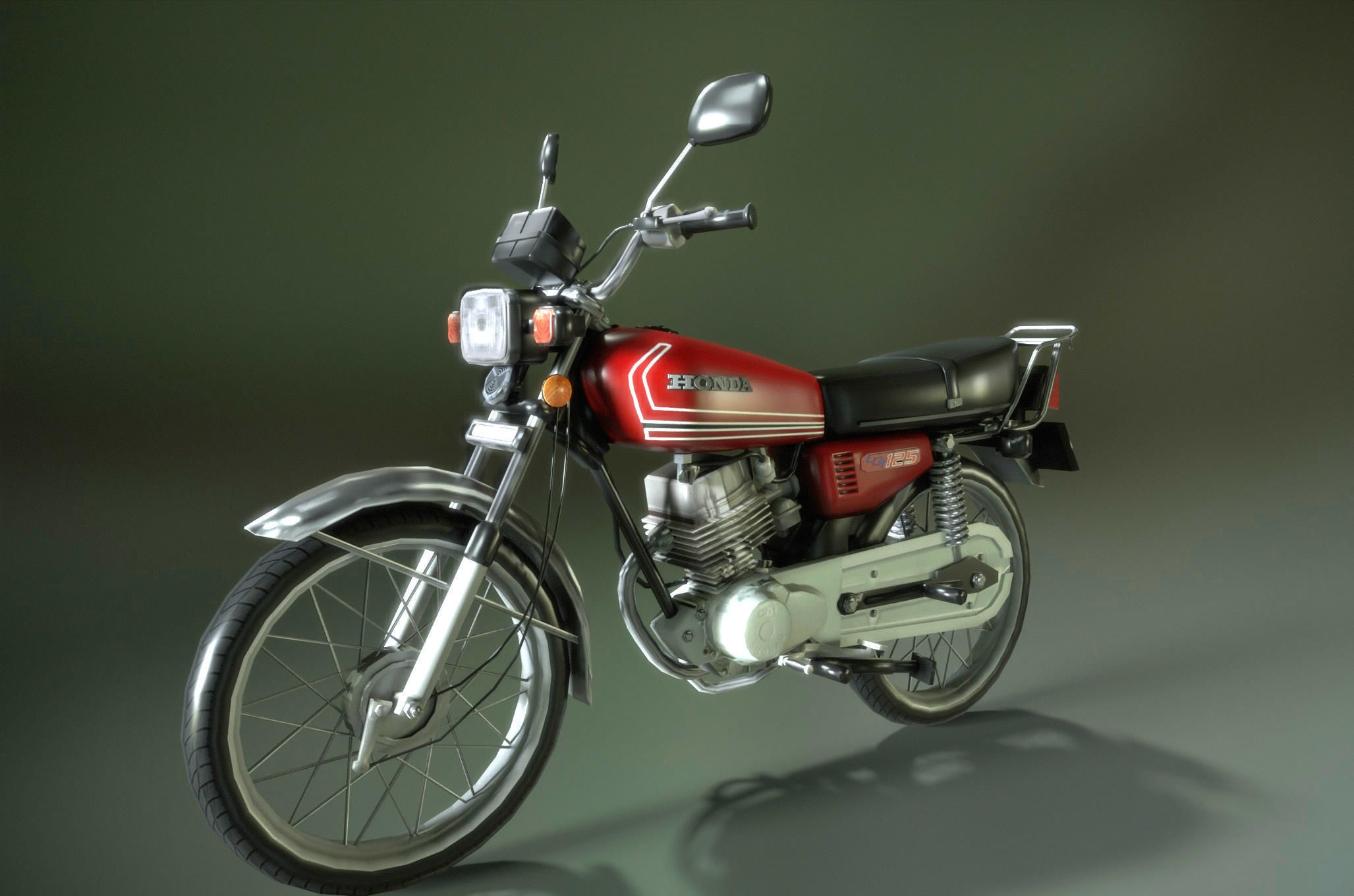 3D model Honda CG 125 motorcycle VR / AR / low-poly | CGTrader