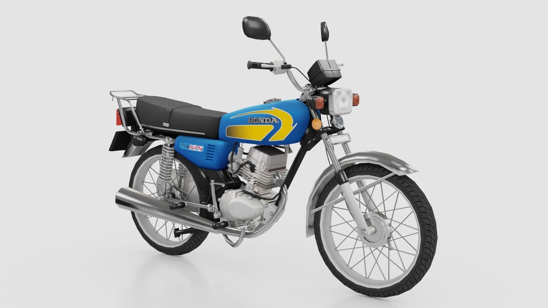 3D model Honda CG 125 motorcycle VR / AR / low-poly | CGTrader