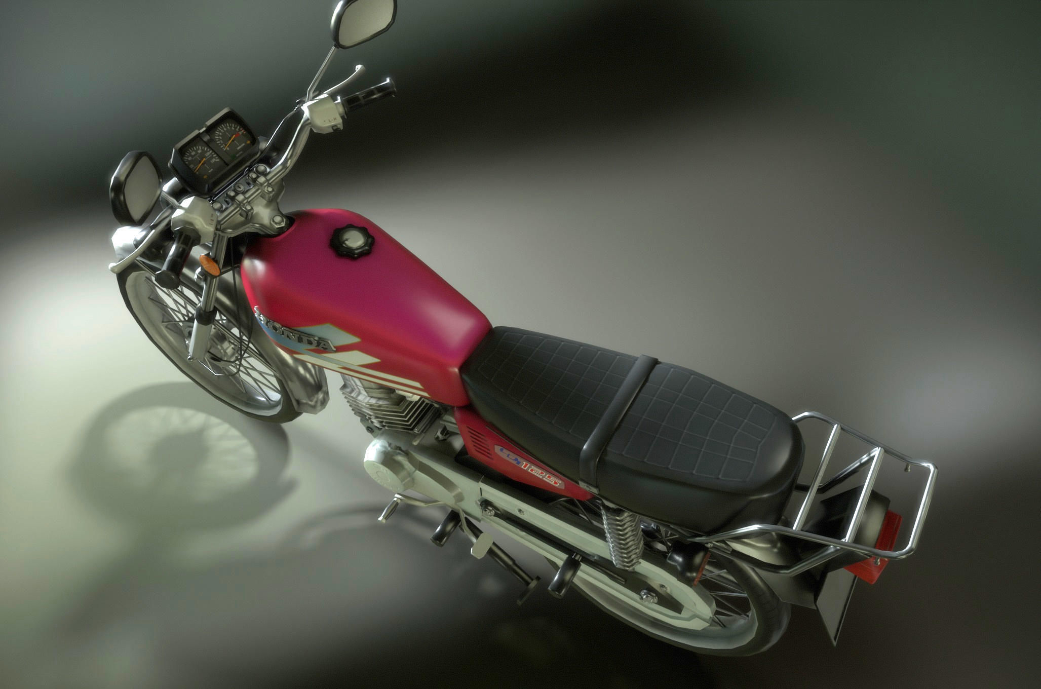 3D model Honda CG 125 motorcycle VR / AR / low-poly | CGTrader
