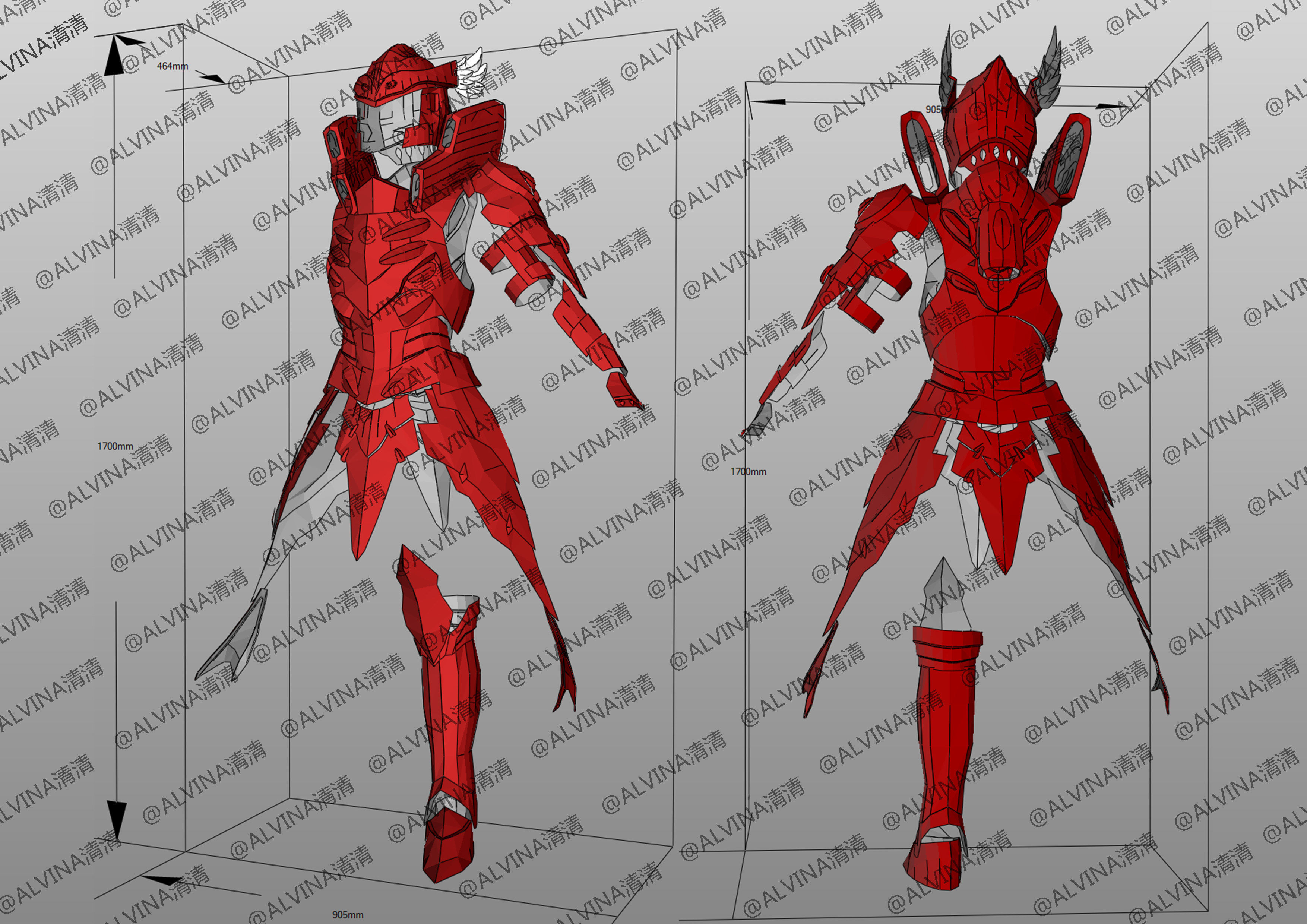 3D model Overlord Shaltier Bloodfallen Armor - DIY Cosplay Pepakura ...