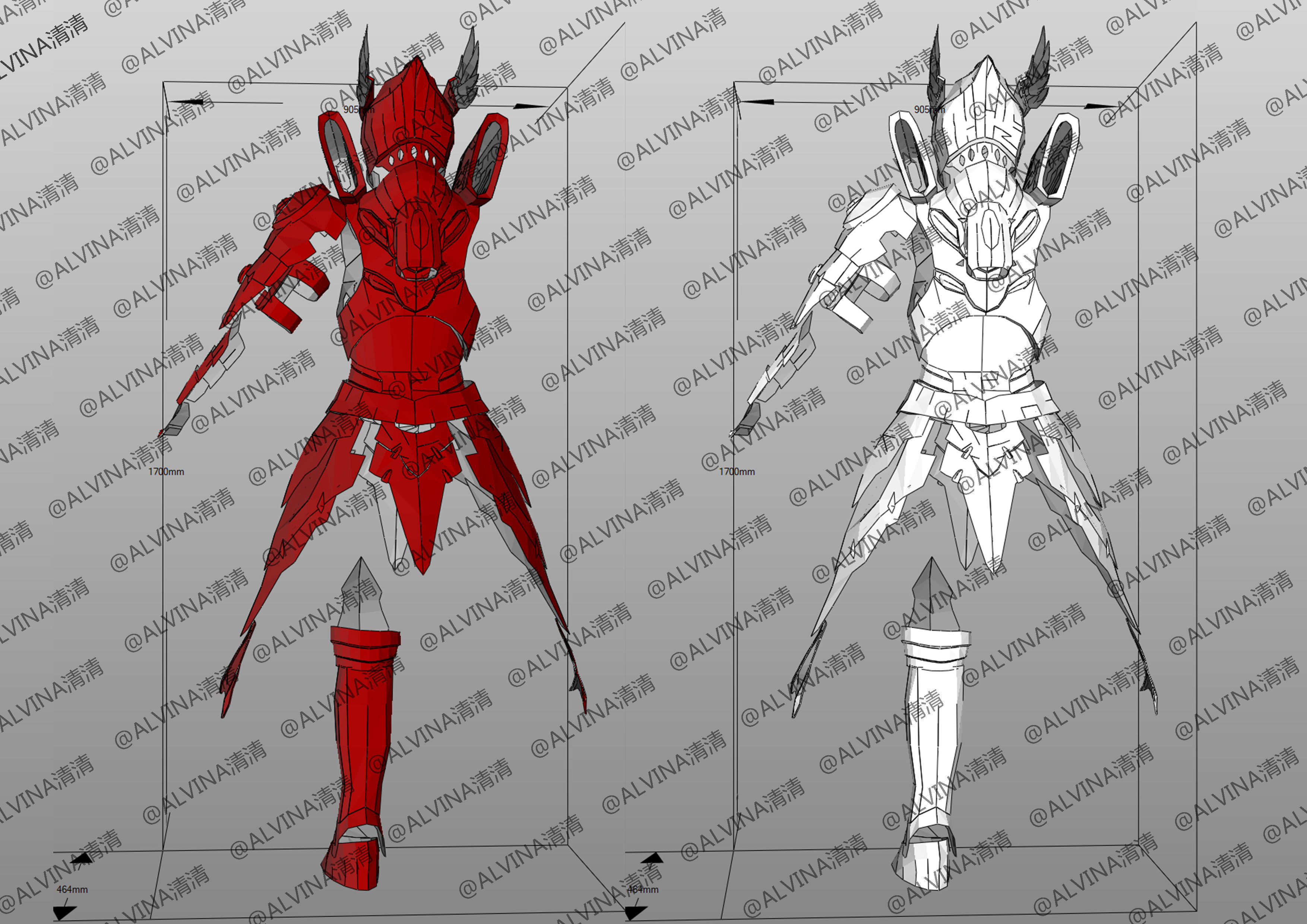 3D model Overlord Shaltier Bloodfallen Armor - DIY Cosplay Pepakura ...