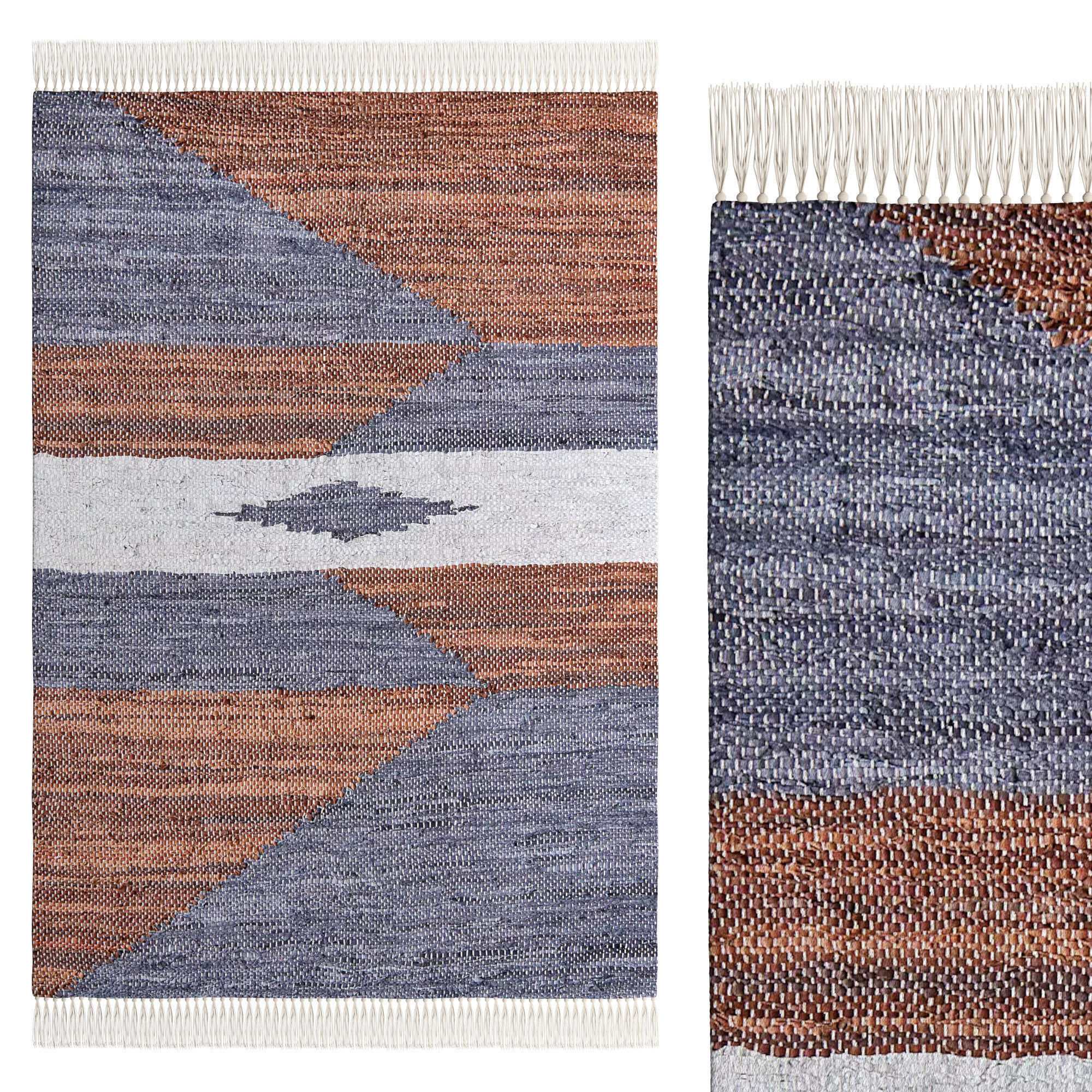 Angela Leather Rag Rug 3D model | CGTrader