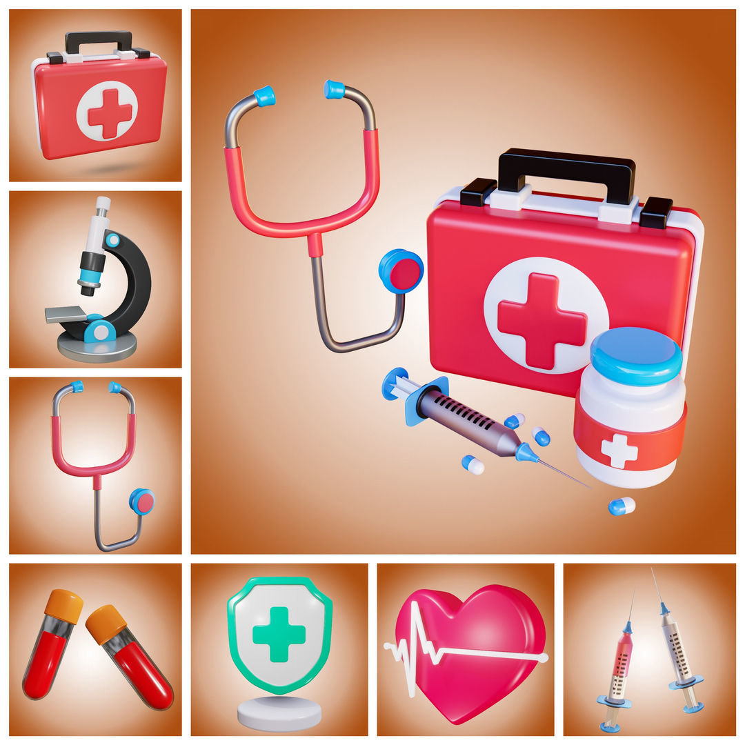 70 high resolution 4K mega 3D icon pack 3D model | CGTrader